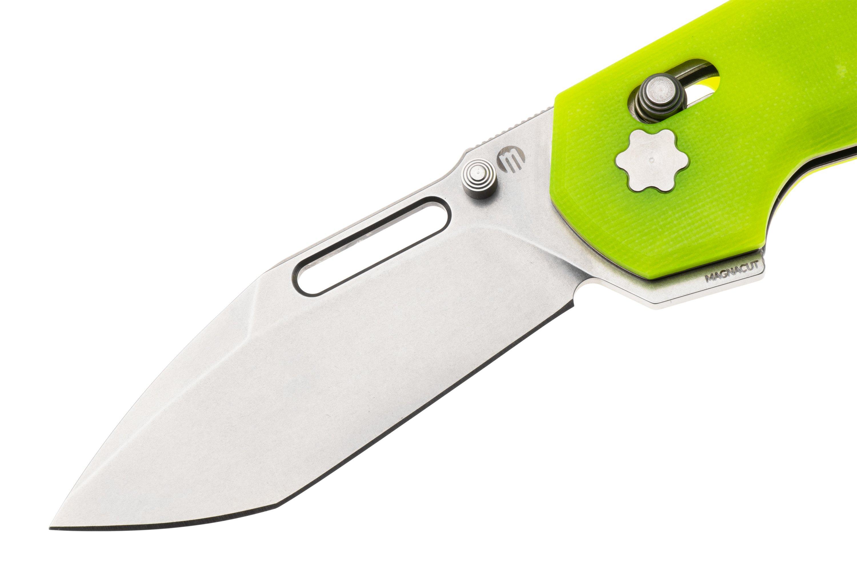 Maserin 632 CB-1 Stonewashed CPM MagnaCut, Neon Yellow G10, navaja ...