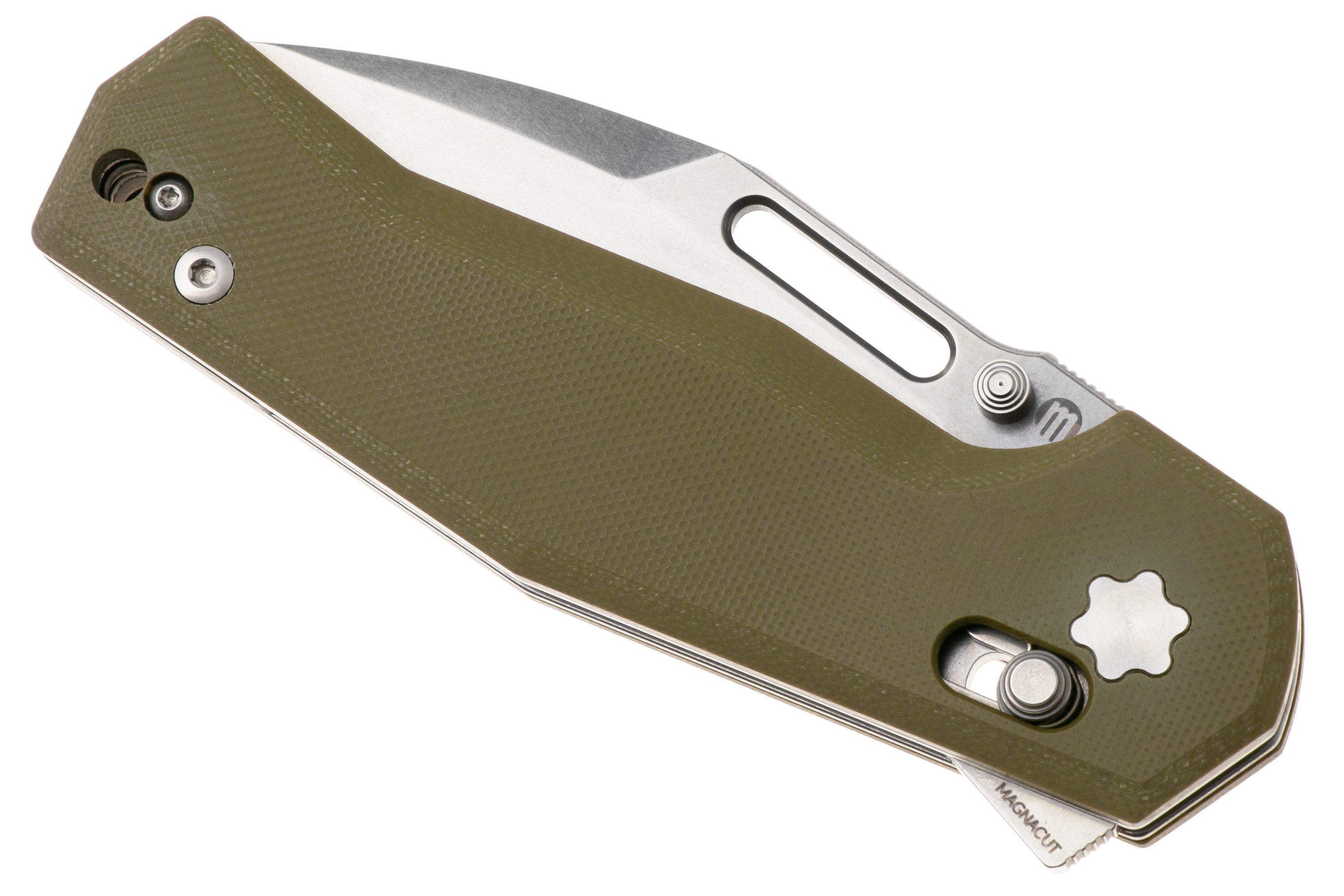 Maserin 632 CB-1 Stonewashed CPM MagnaCut, Olive Green G10, pocket ...