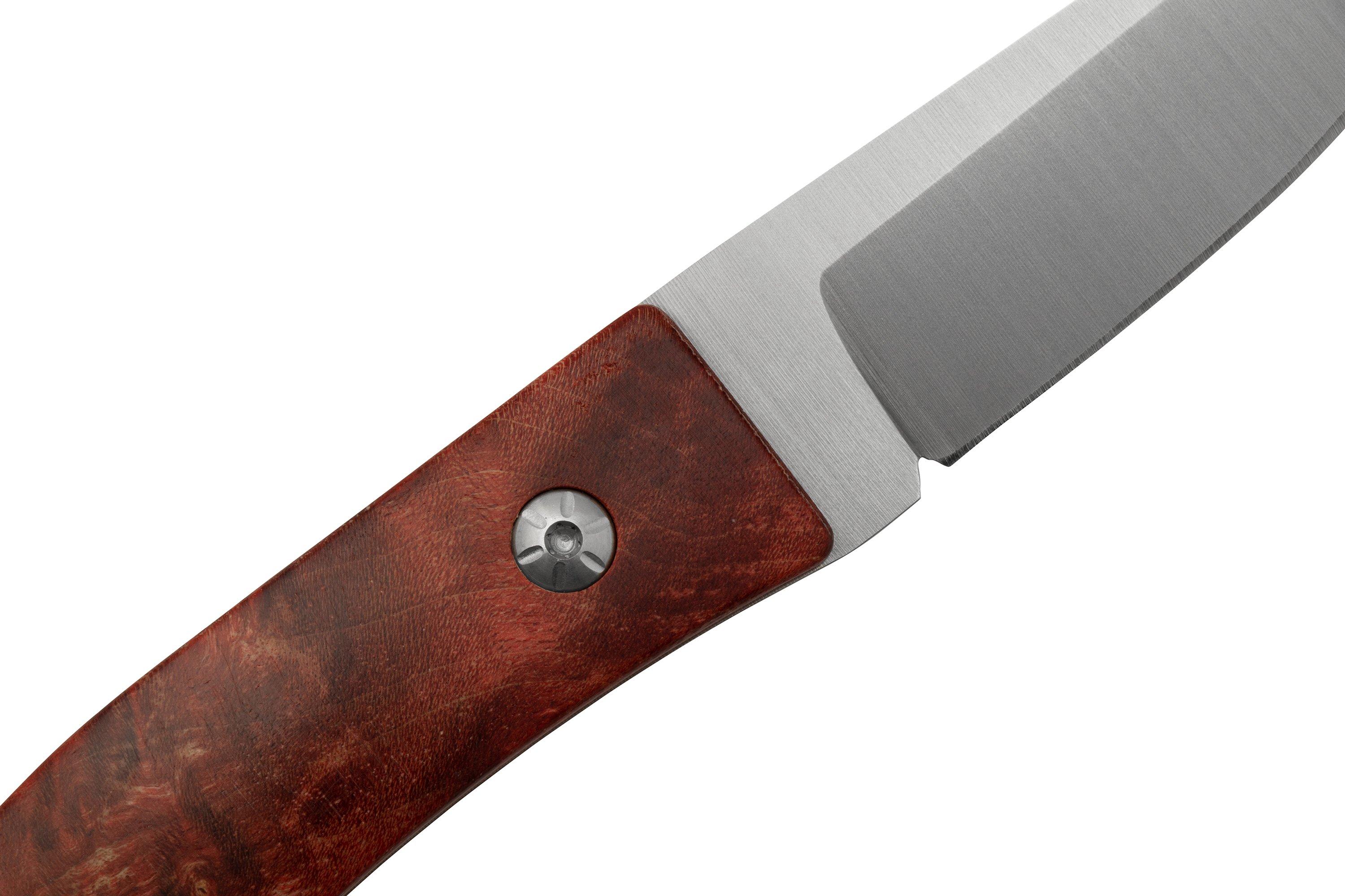 Maserin AM22, 923-RR Red Poplar Burl, coltello fisso, Atillio Morotti ...
