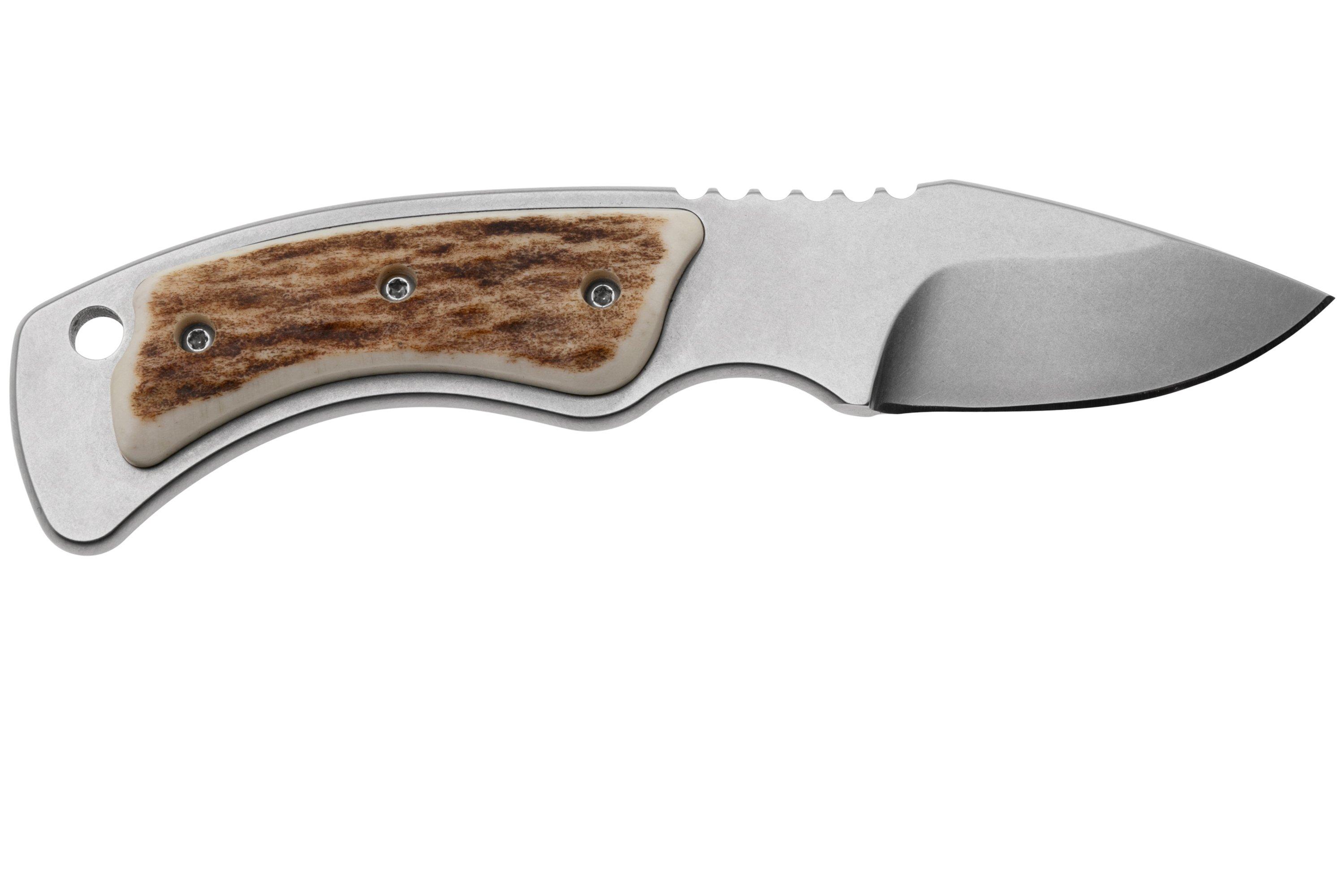 Maserin Mini Trapper 924-CV-1 Stonewashed Elmax, Stag Horn, Leather ...