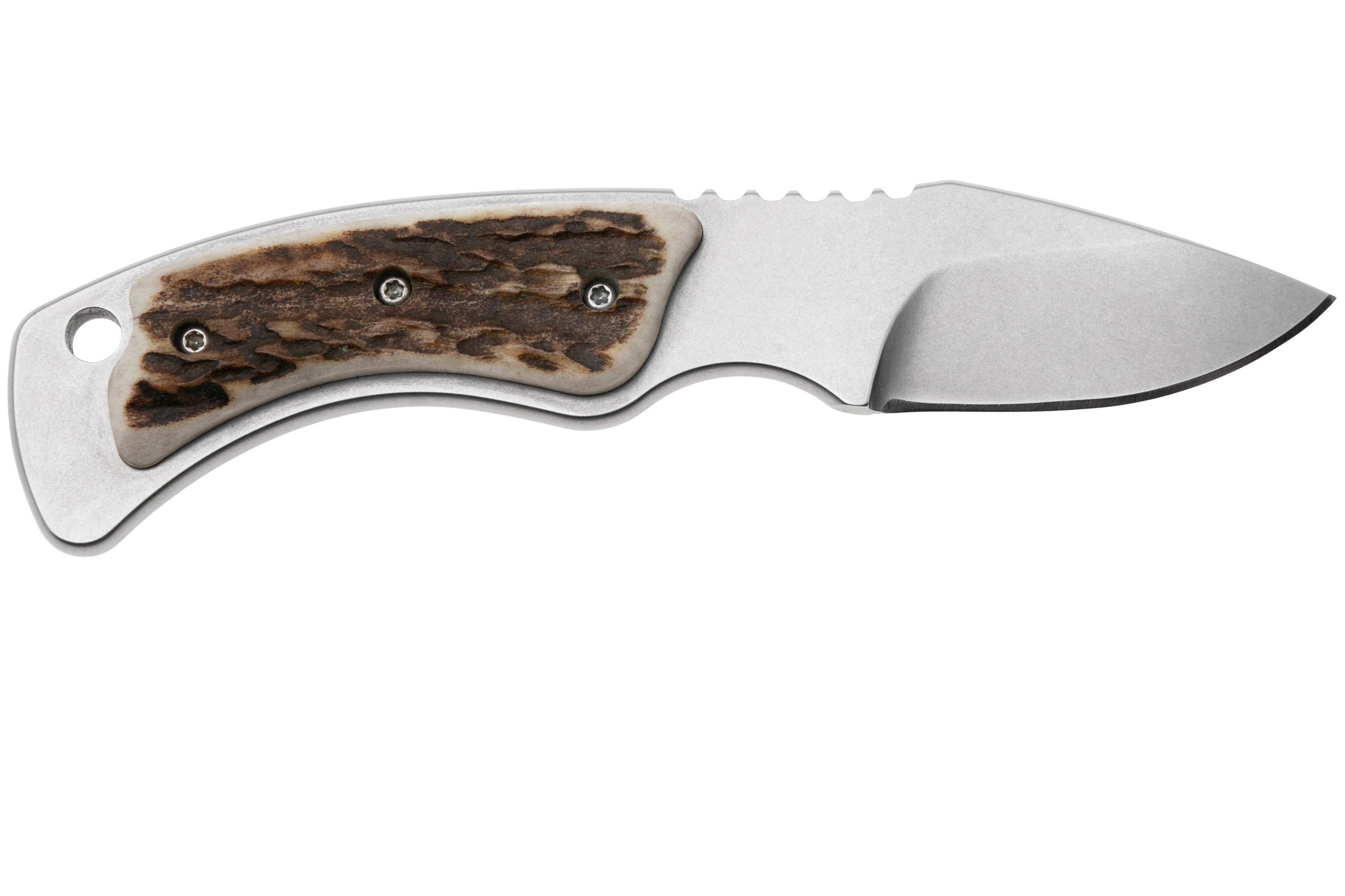Maserin Mini Trapper 924-CV-2 Stonewashed Elmax, Stag Horn, Leather ...