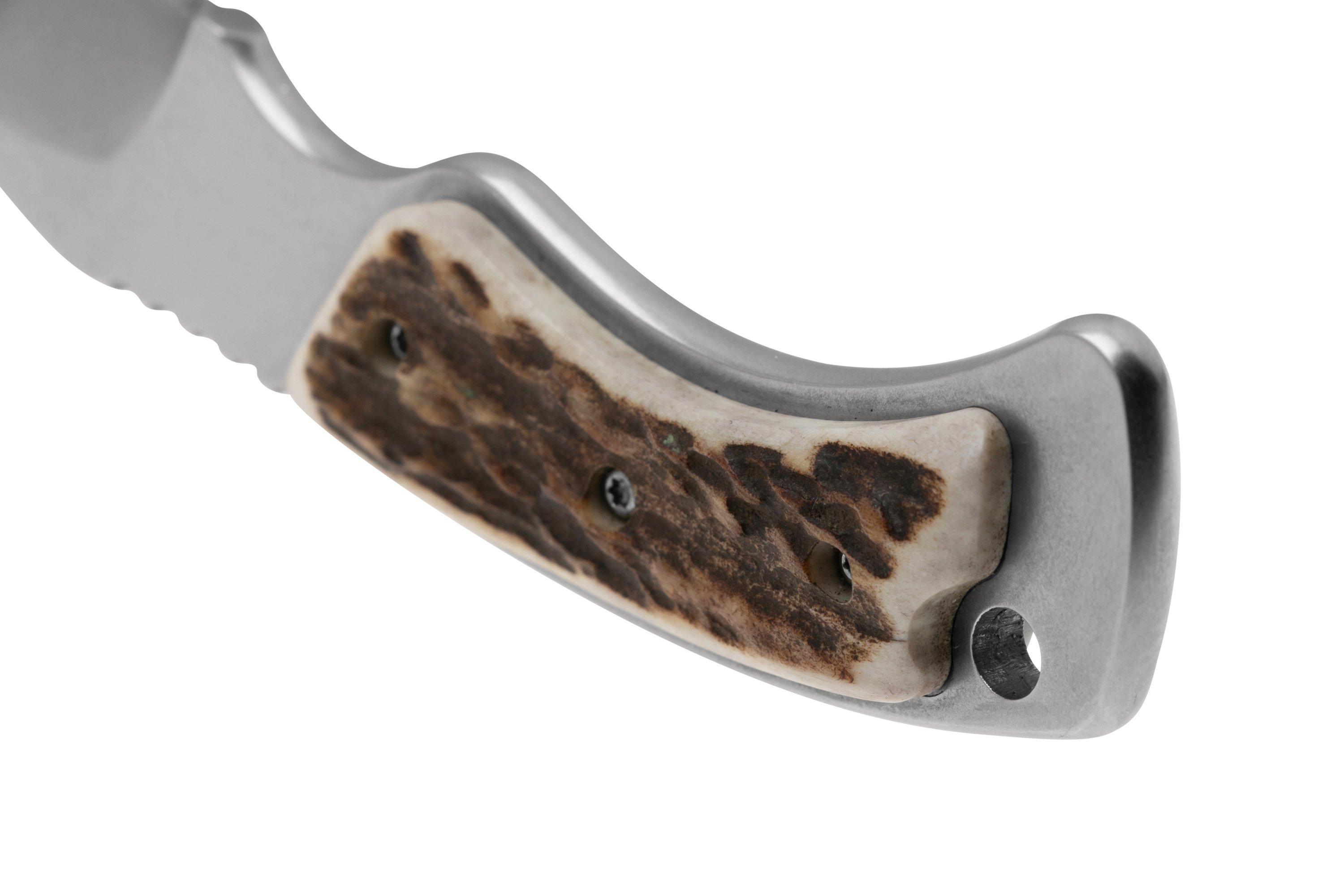 Maserin Mini Trapper 924-CV-2 Stonewashed Elmax, Stag Horn, Leather ...