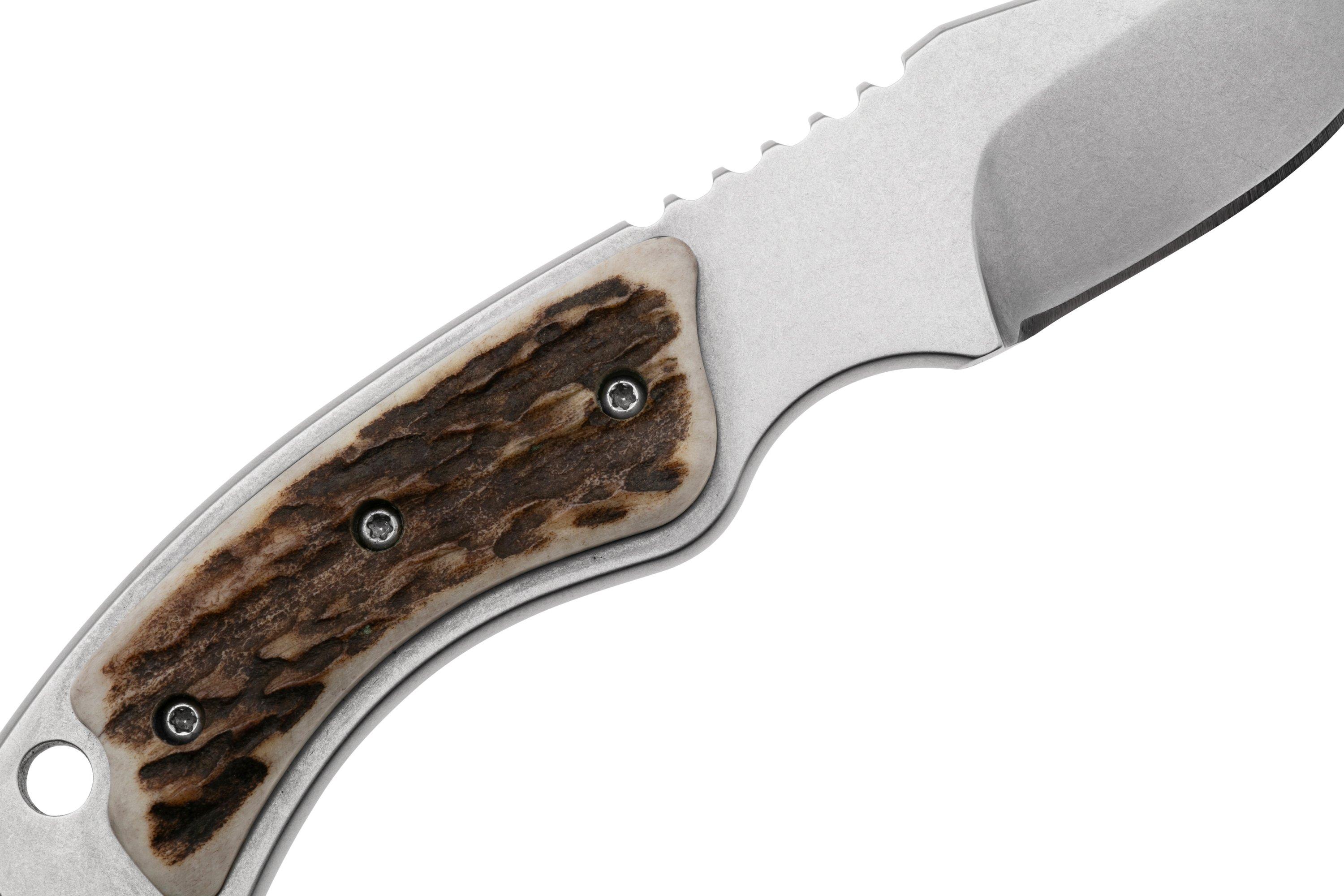 Maserin Mini Trapper 924-CV-2 Stonewashed Elmax, Stag Horn, Leather ...