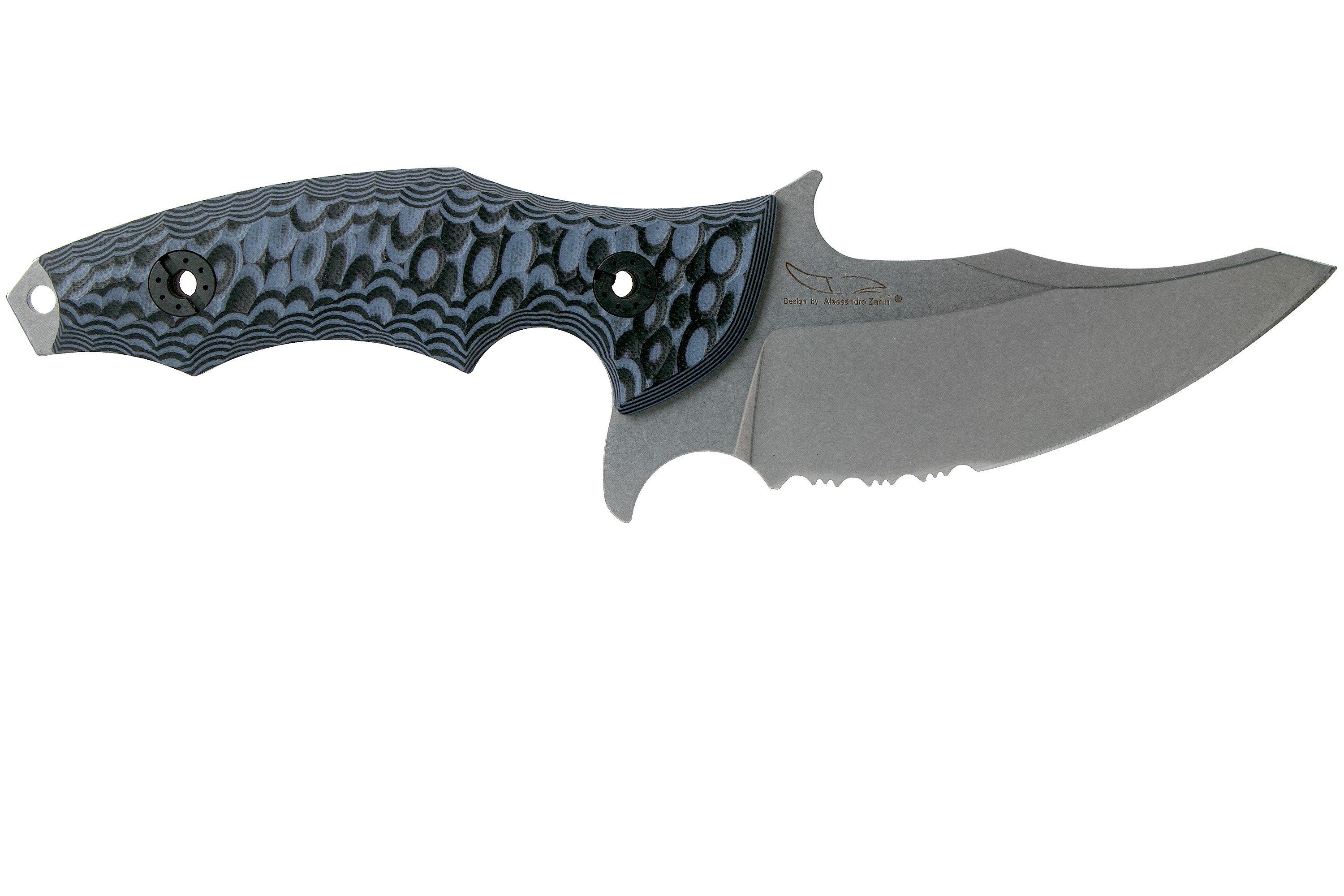 Maserin Badger 940-G10G Grey G10 vaststaand mes, Alessandro Zanin ...