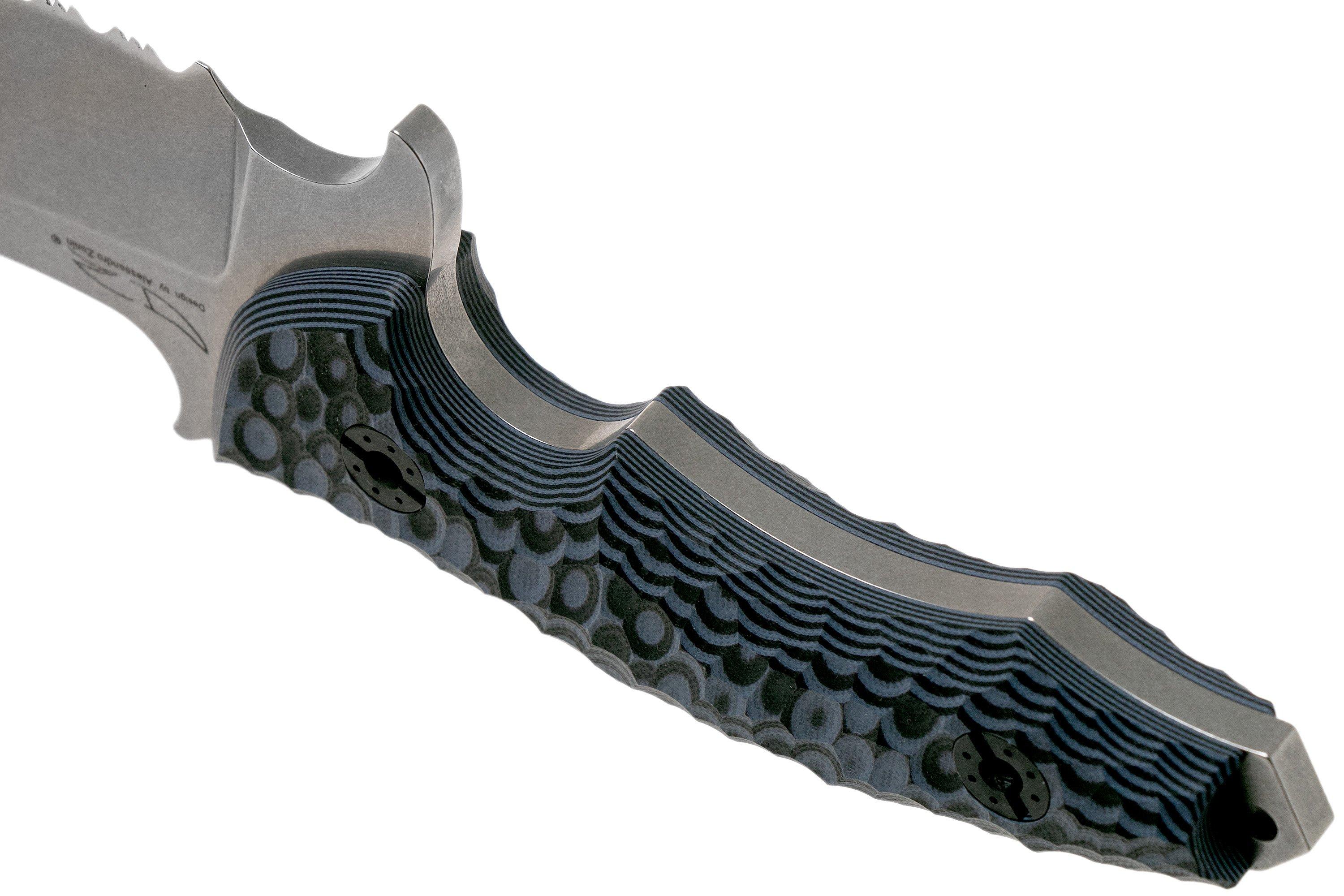 Maserin Badger 940-G10G Grey G10 vaststaand mes, Alessandro Zanin ...