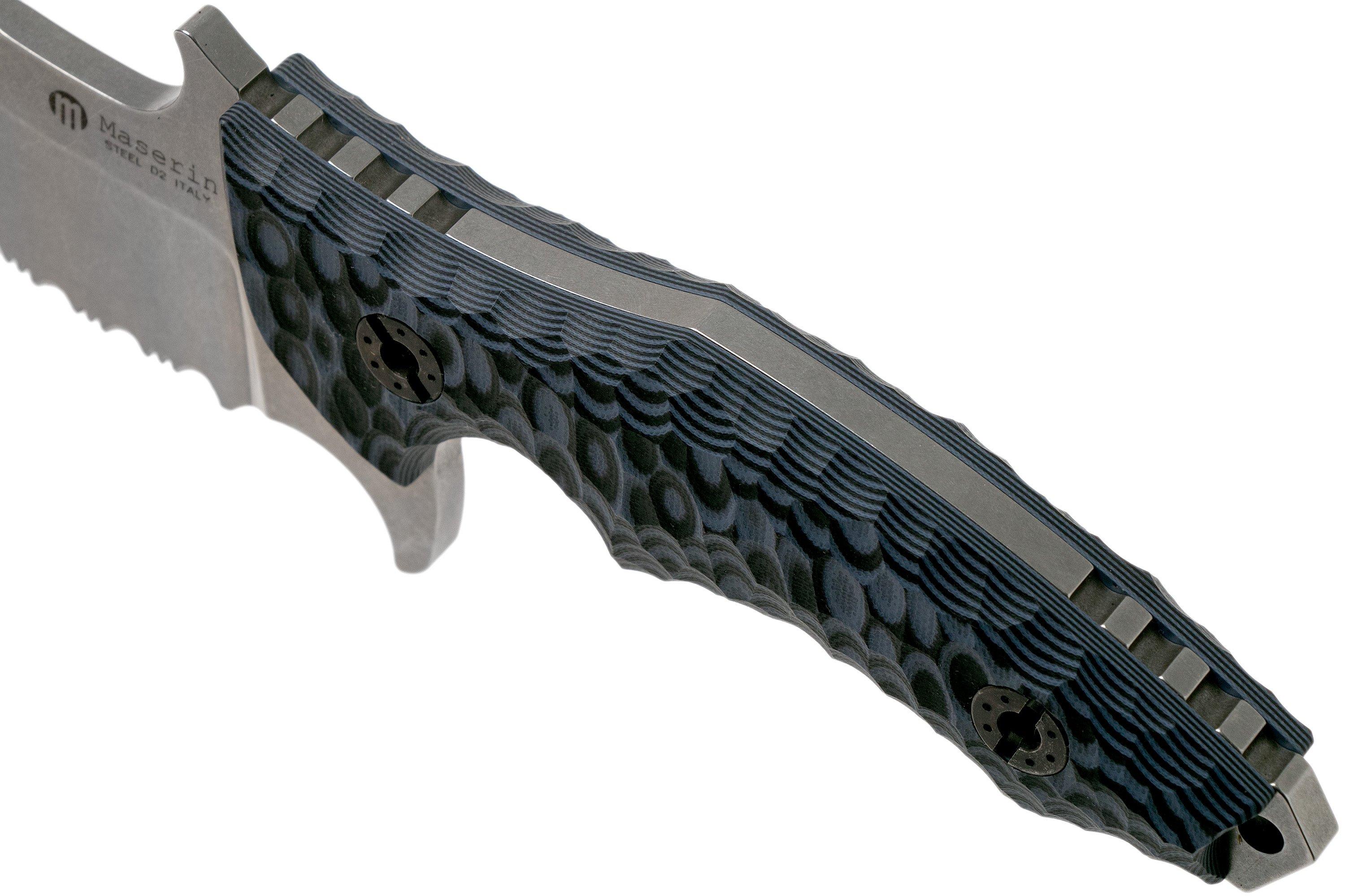 Maserin Badger 940-G10G Grey G10 vaststaand mes, Alessandro Zanin ...