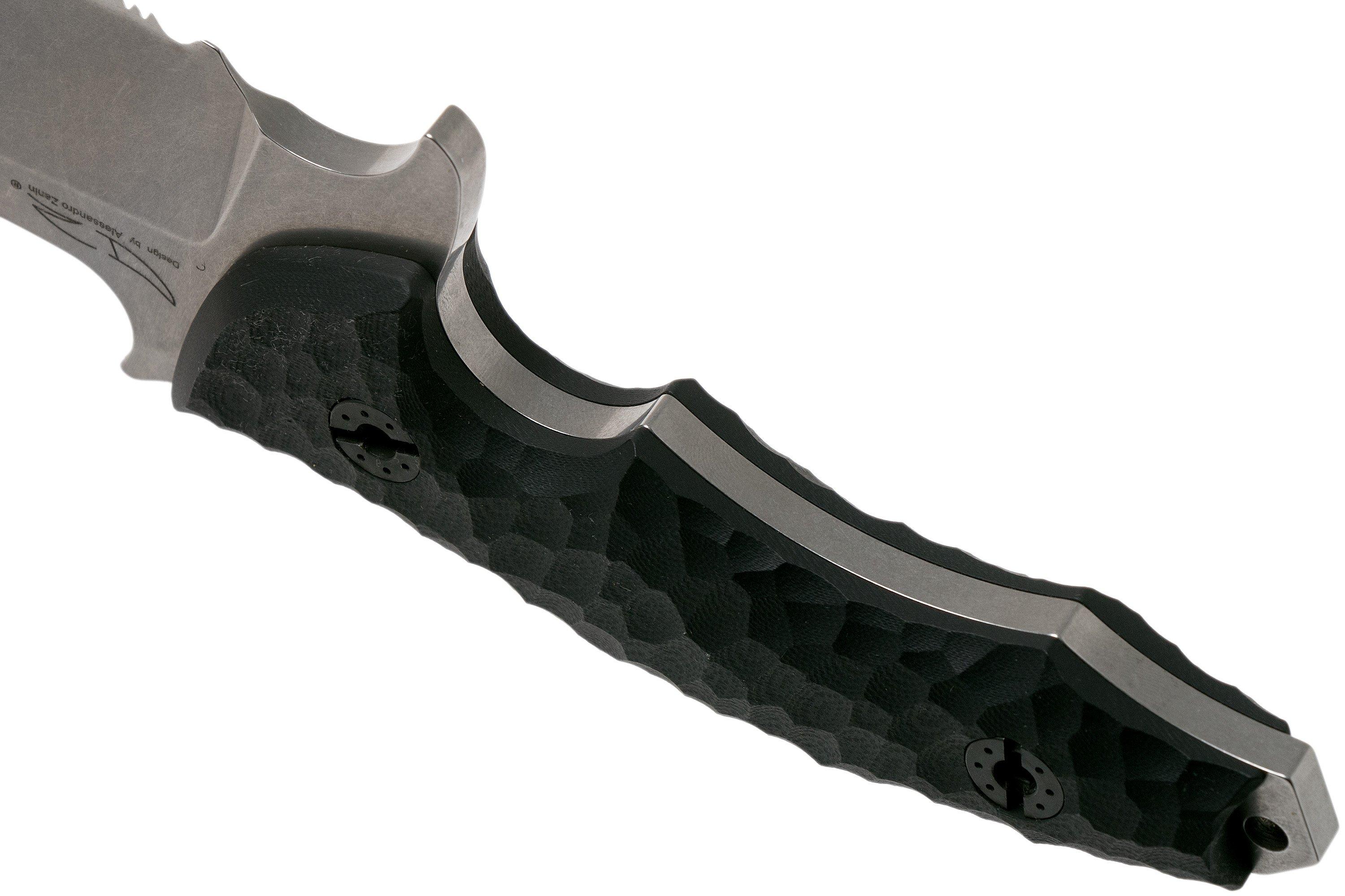 Maserin Badger 940-G10N Black G10 vaststaand mes, Alessandro Zanin ...