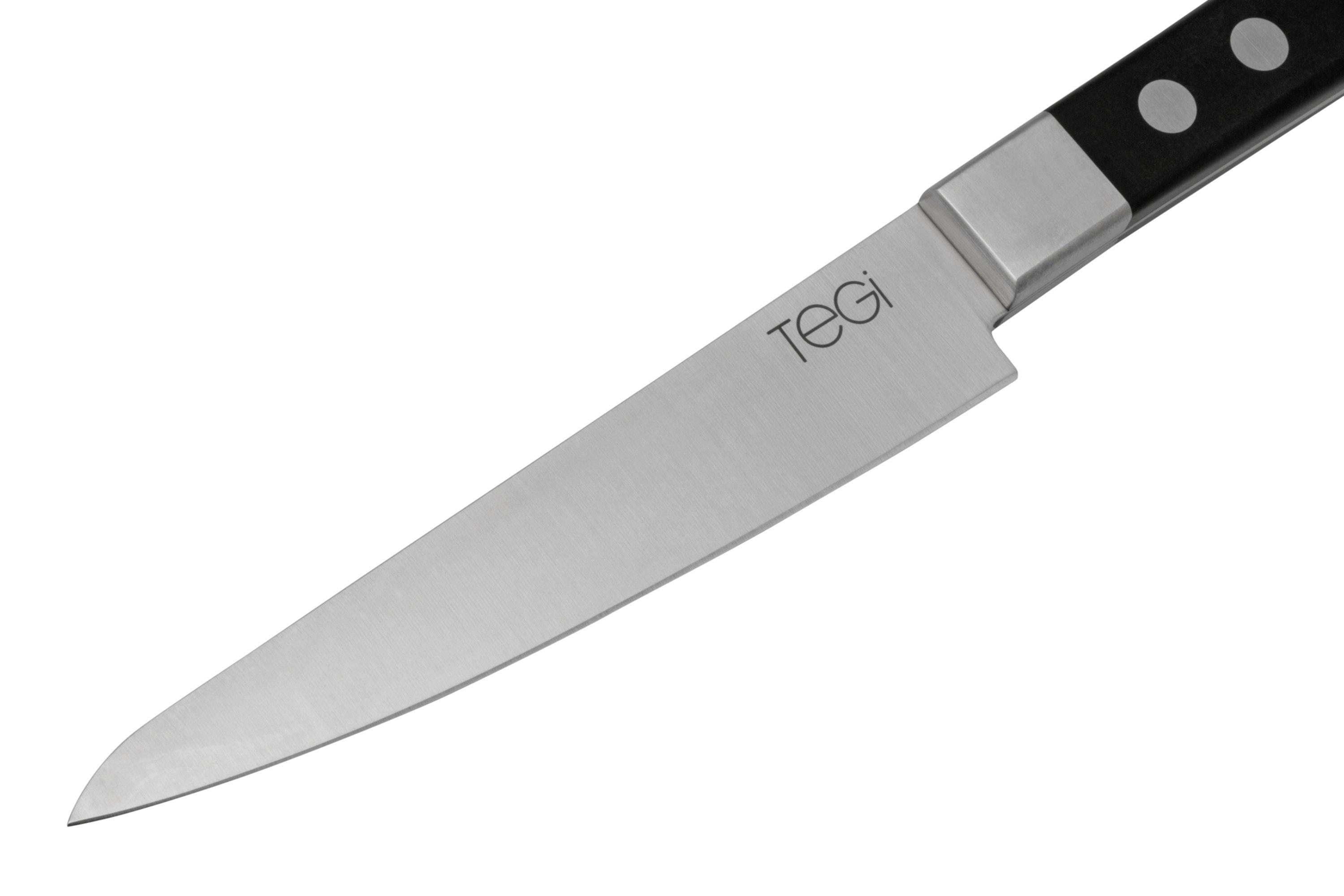 Maserin TEGI 2500TG01-N 6-piece steak knife set with bag, black ...