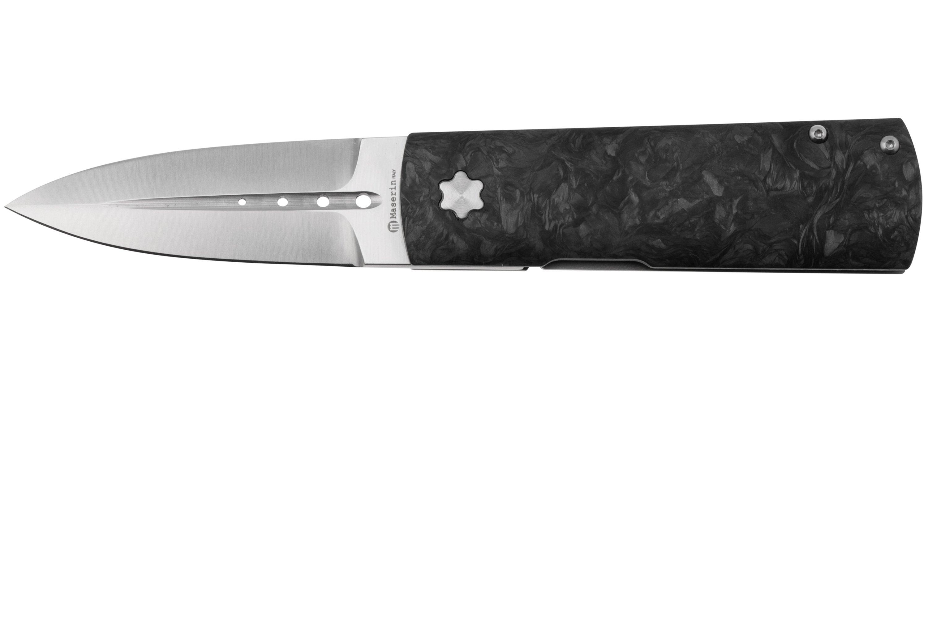 Maserin Daga 372-N, Elmax, Black Fatcarbon, pocket knife, Attilio ...