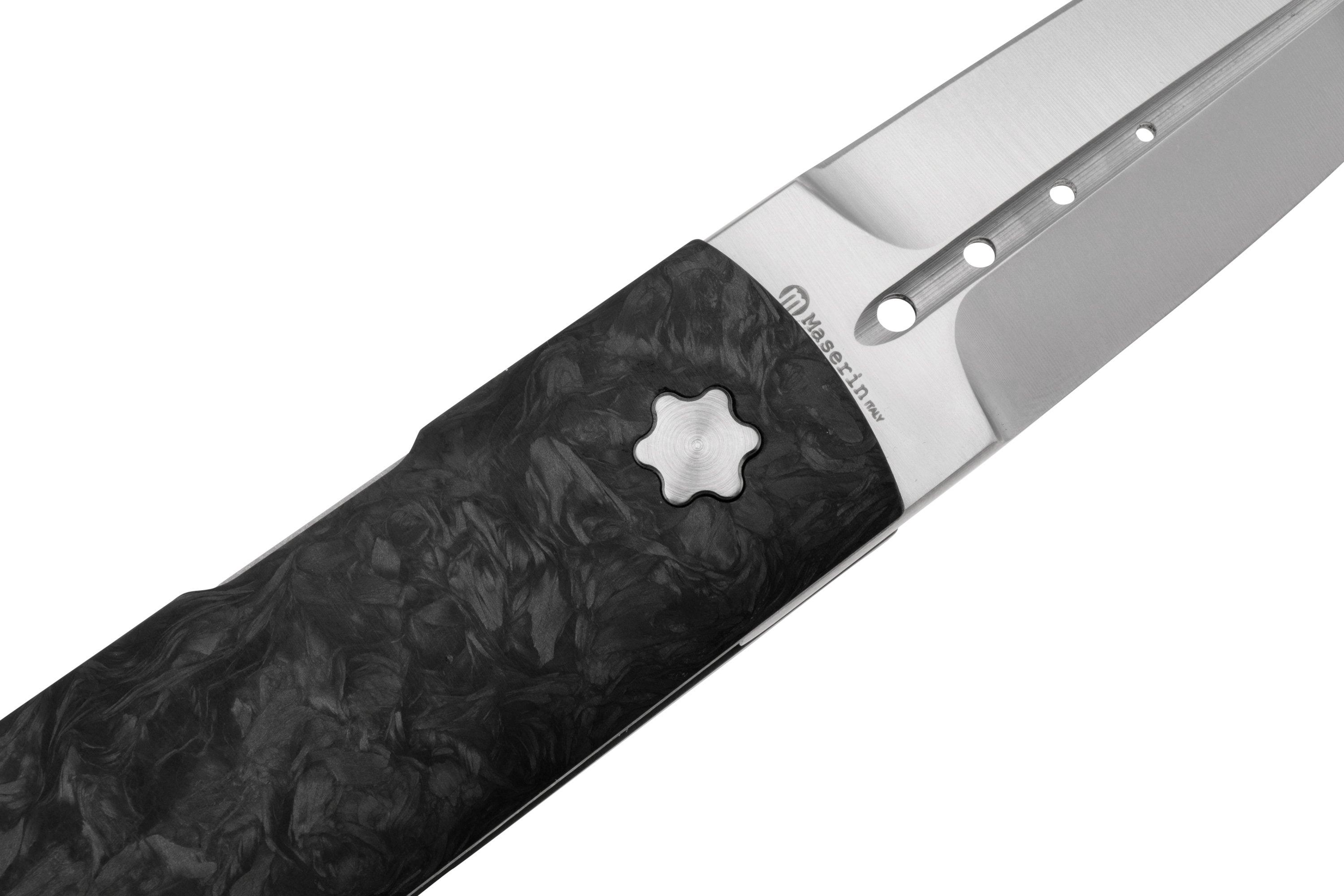 Maserin Daga 372-N, Elmax, Black Fatcarbon, pocket knife, Attilio ...