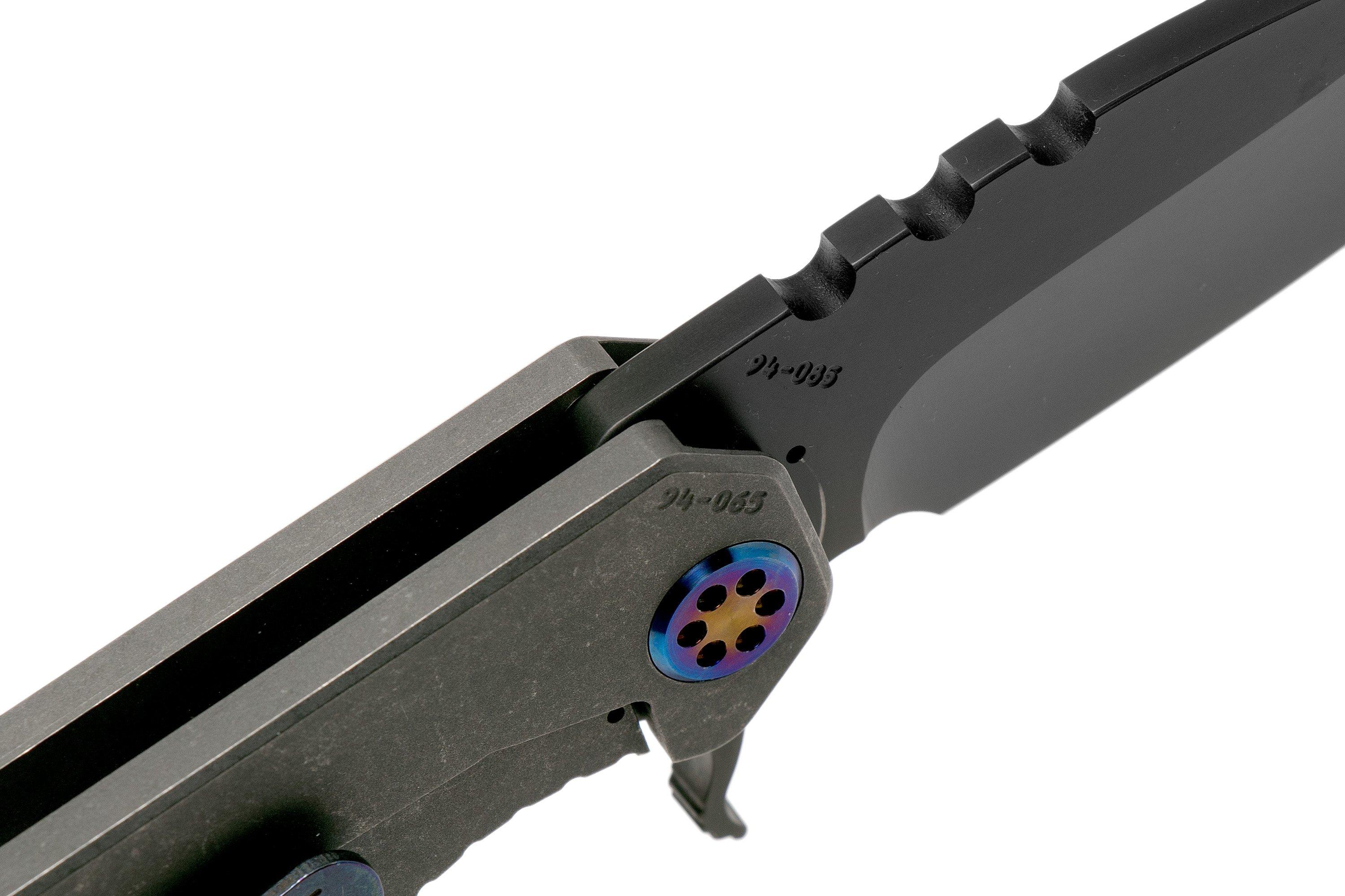 Medford 187F Flipper Tumbled Ti, PVD Black D2, navaja | Compras con ...