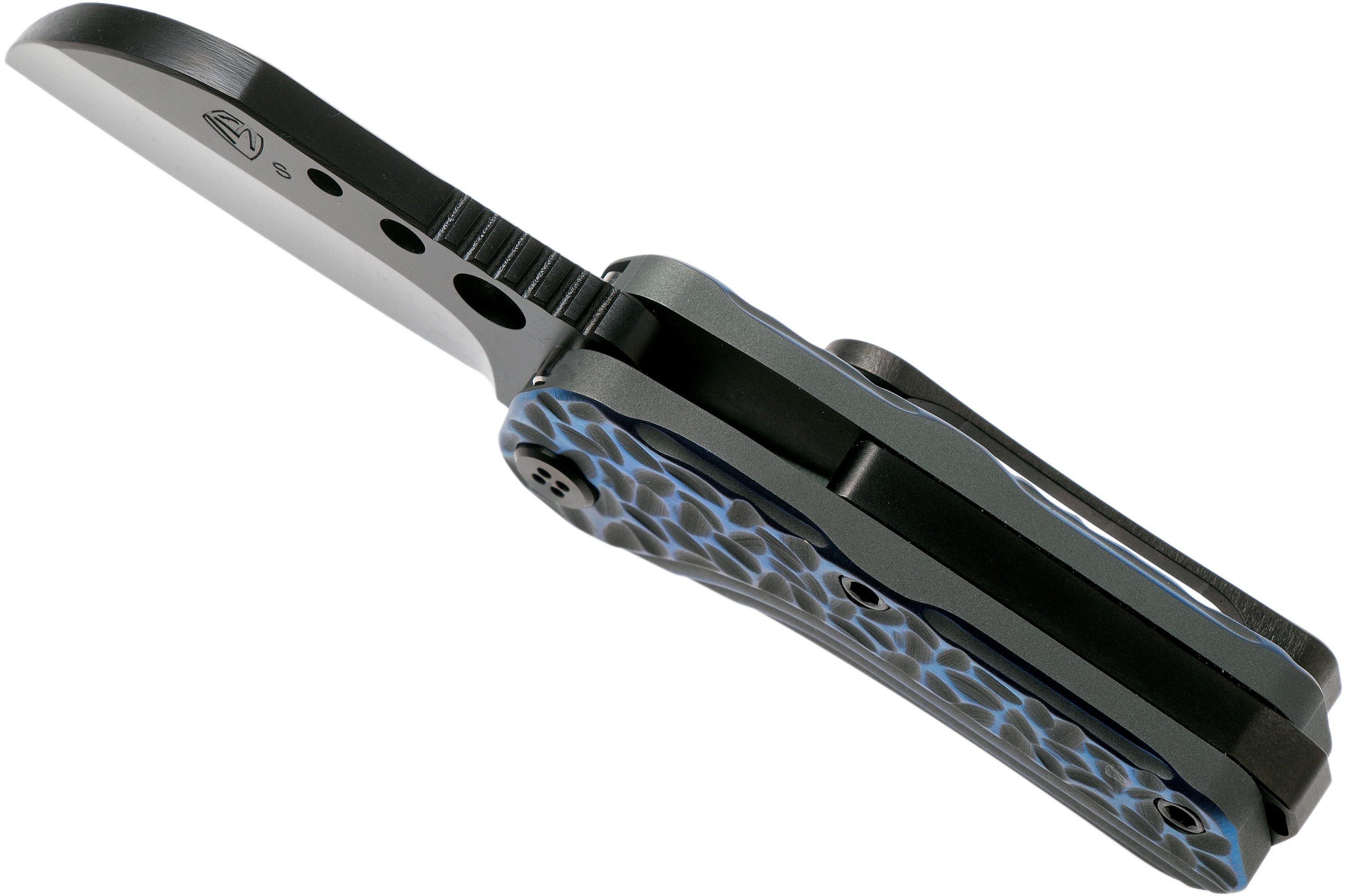 Medford Chunky Monkey S35VN PVD, Cement Blue Peaks & Valleys Handle ...