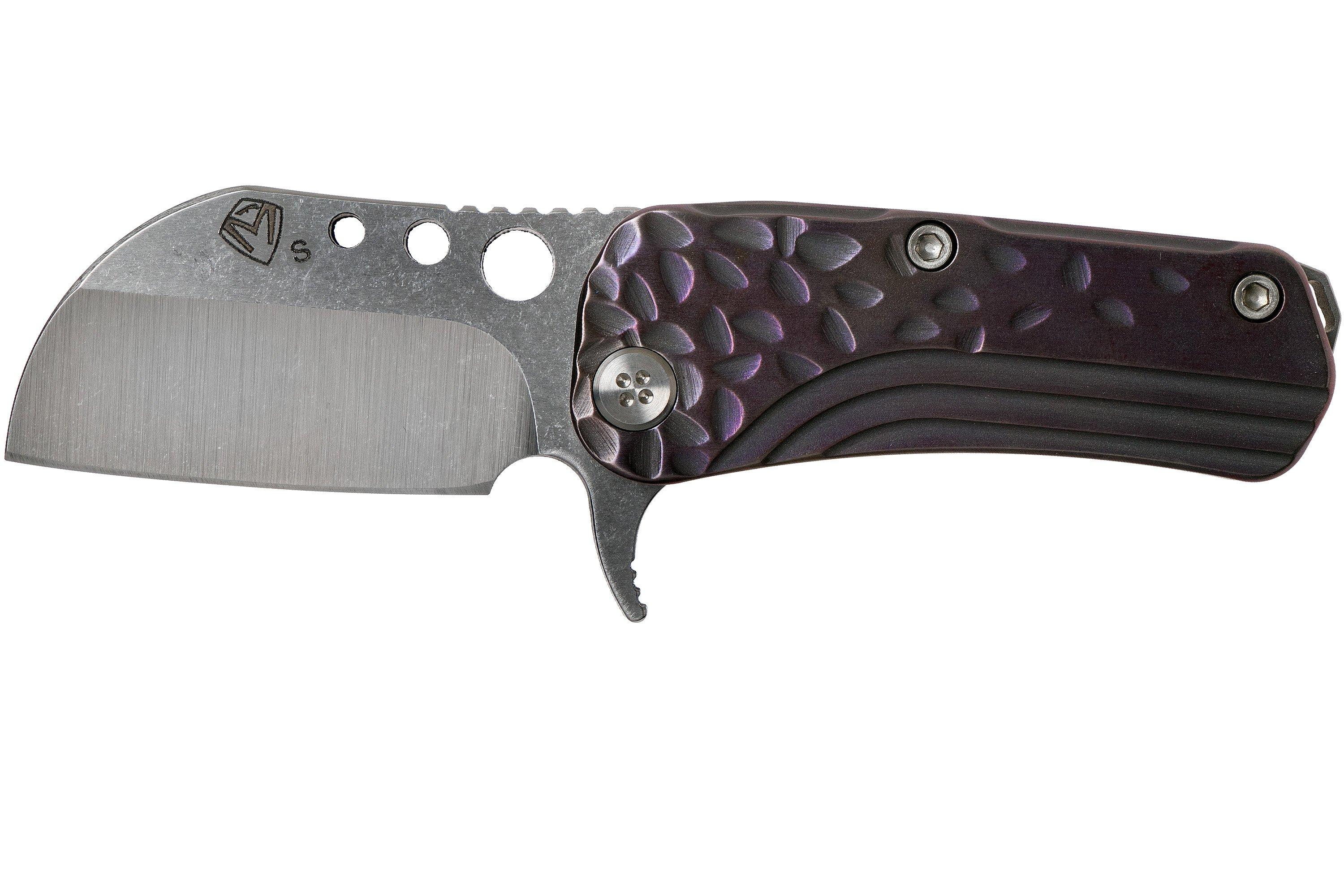 Medford Chunky Monkey S35VN Tumbled, Violet Falling Leaf Handle pocket ...