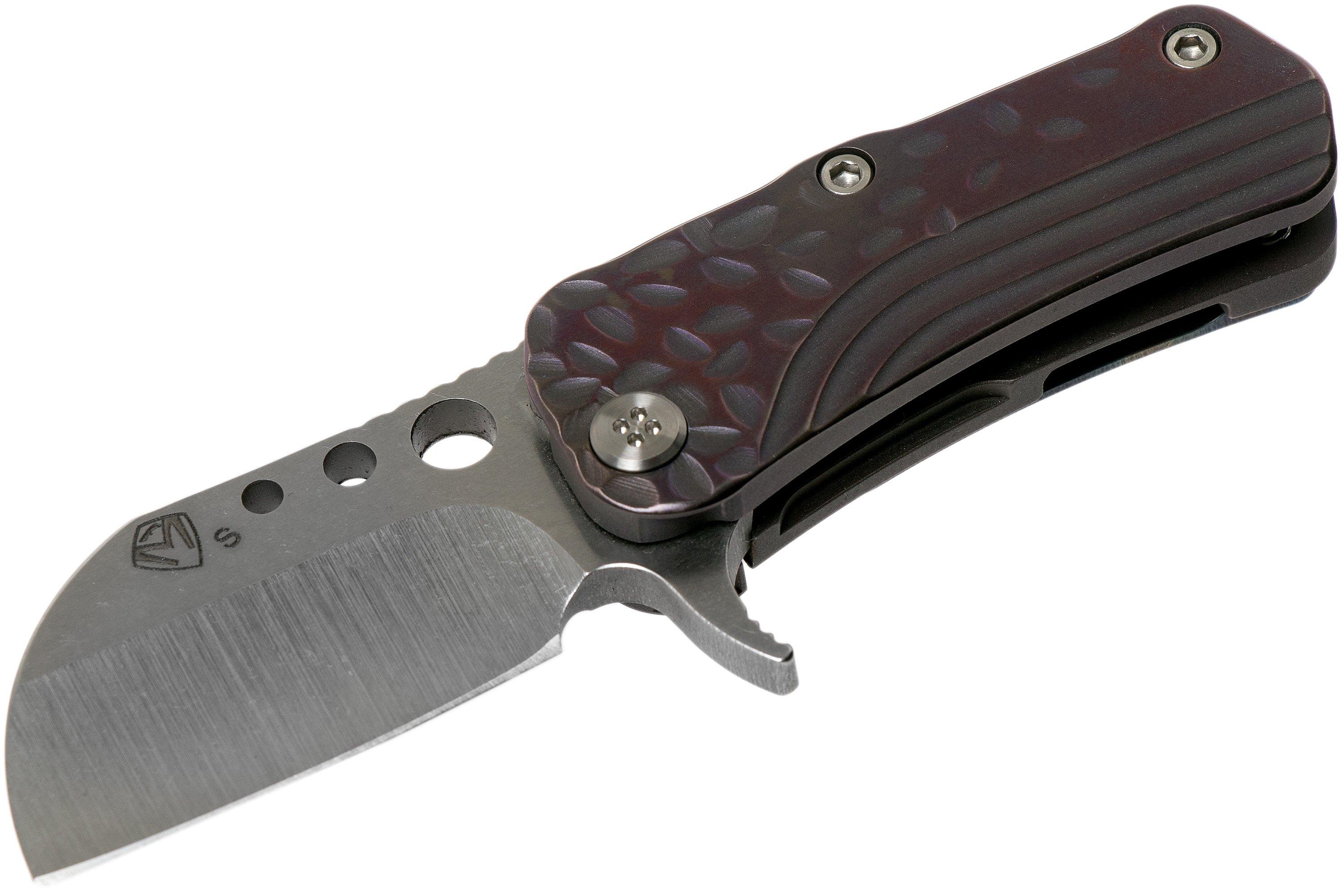 Medford Chunky Monkey S35VN Tumbled, Violet Falling Leaf Handle pocket ...