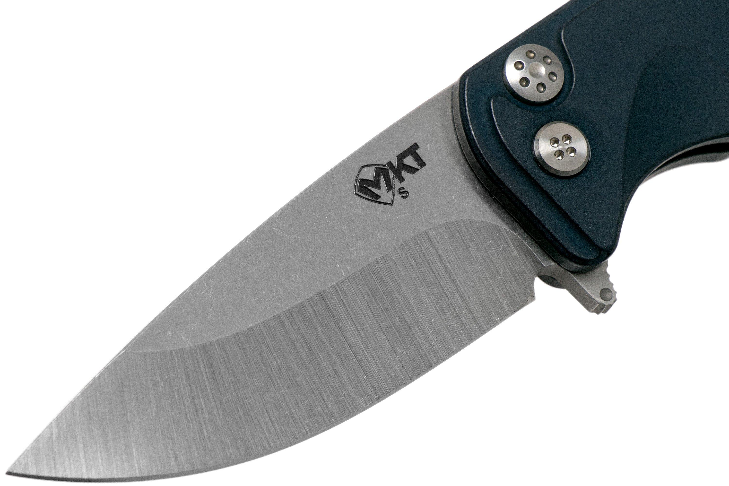 Medford Smooth Criminal S35VN Tumbled, Blue Aluminium pocket knife ...