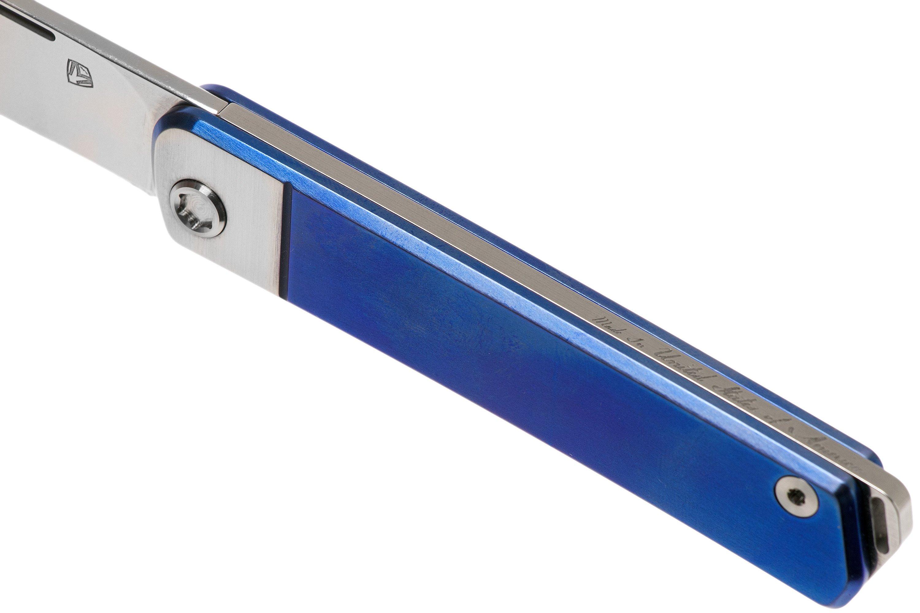 Medford Gentleman Jack S35VN, Tumbled Klinge, Griff blau, Brushed ...