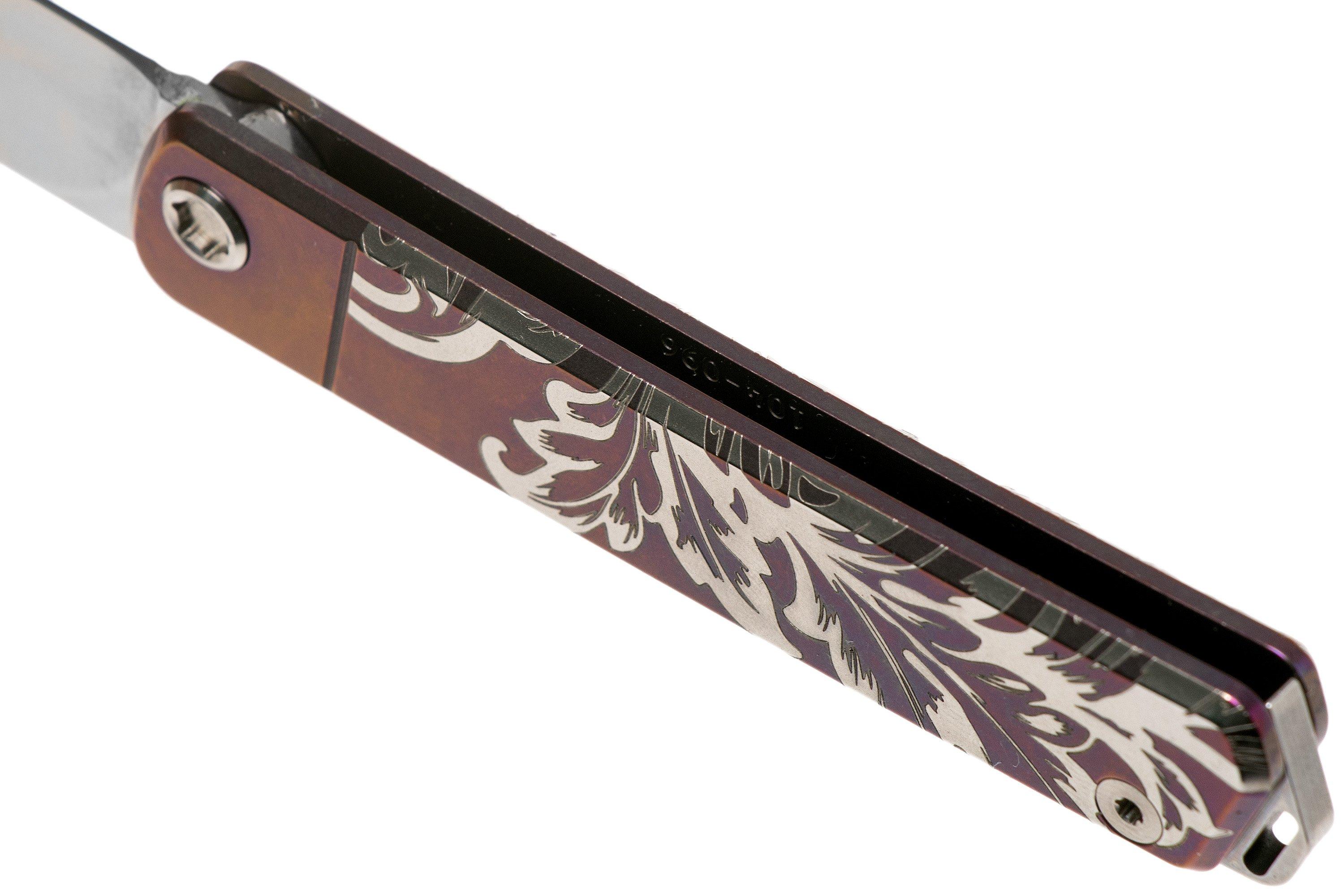 Medford Gentleman Jack S35VN, Tumbled Blade, filigraner violetter Griff ...