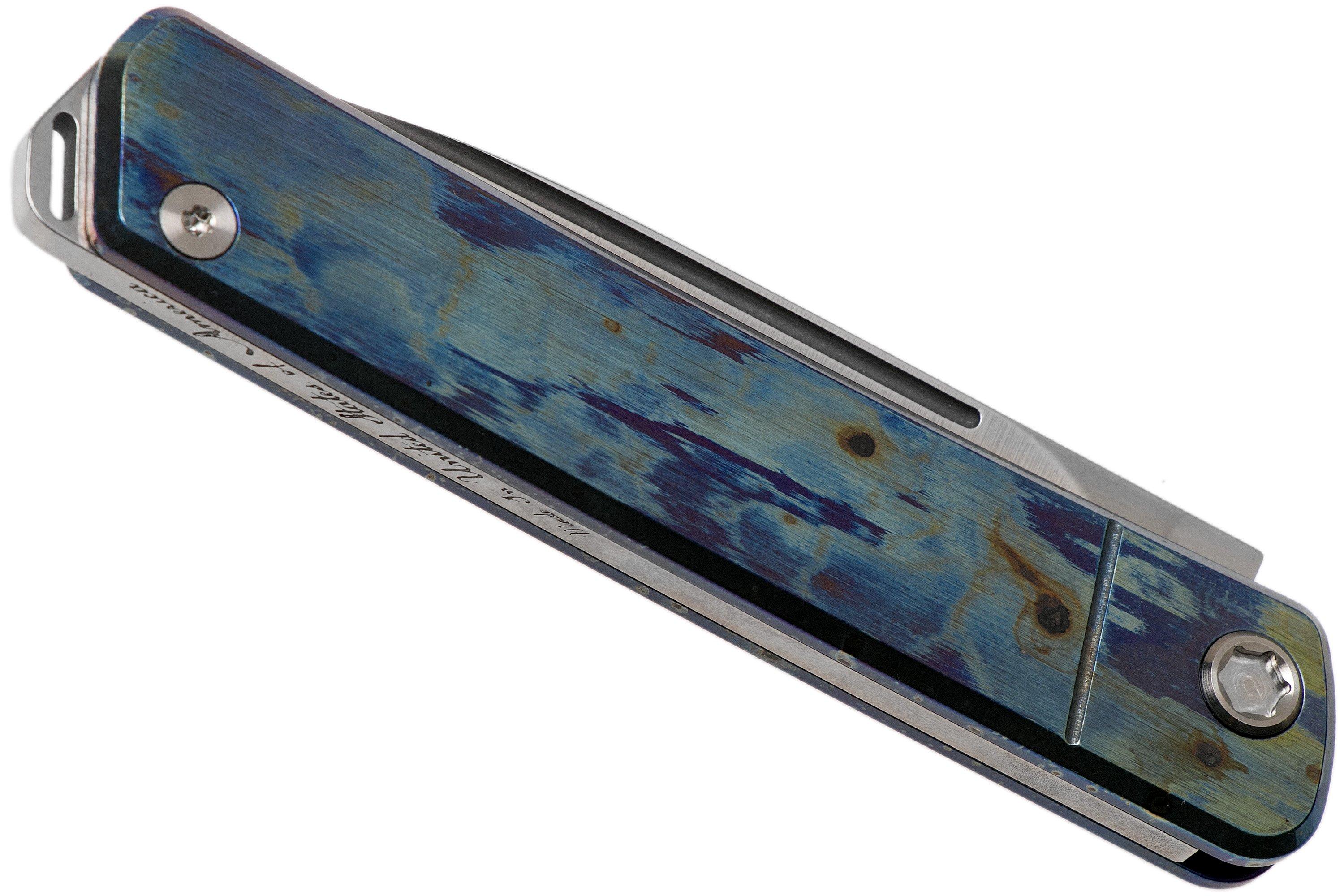 Medford Gentleman Jack S35VN, Tumbled Blade, Faced Galaxy Griff ...