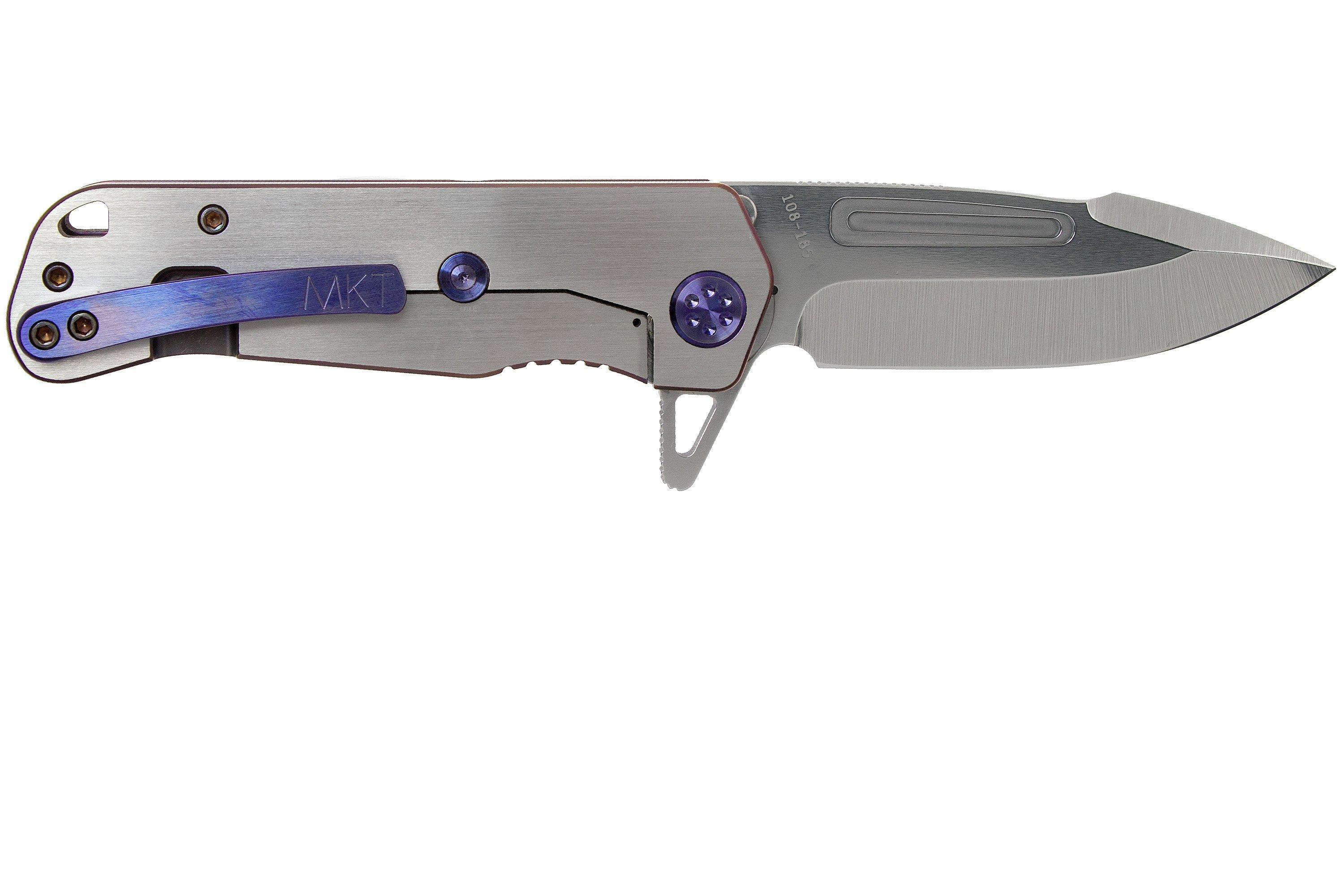 Medford Proxima S35VN, Tumbled Blade, Violet Handle Silver Flats ...