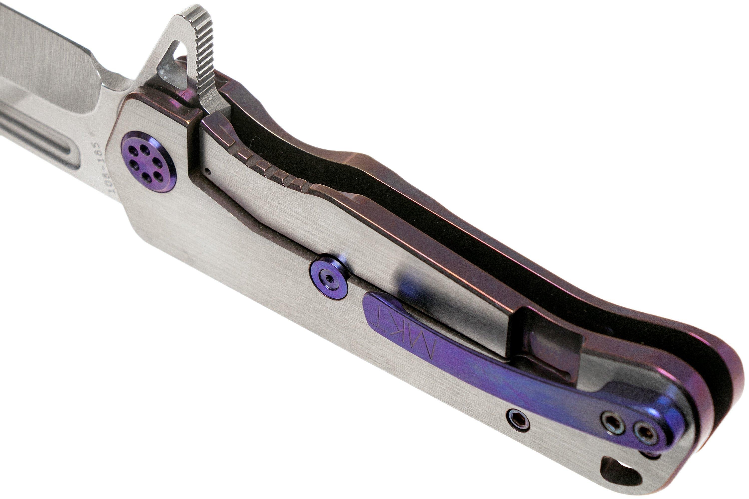 Medford Proxima S35VN, Tumbled Blade, Violet Handle Silver Flats ...