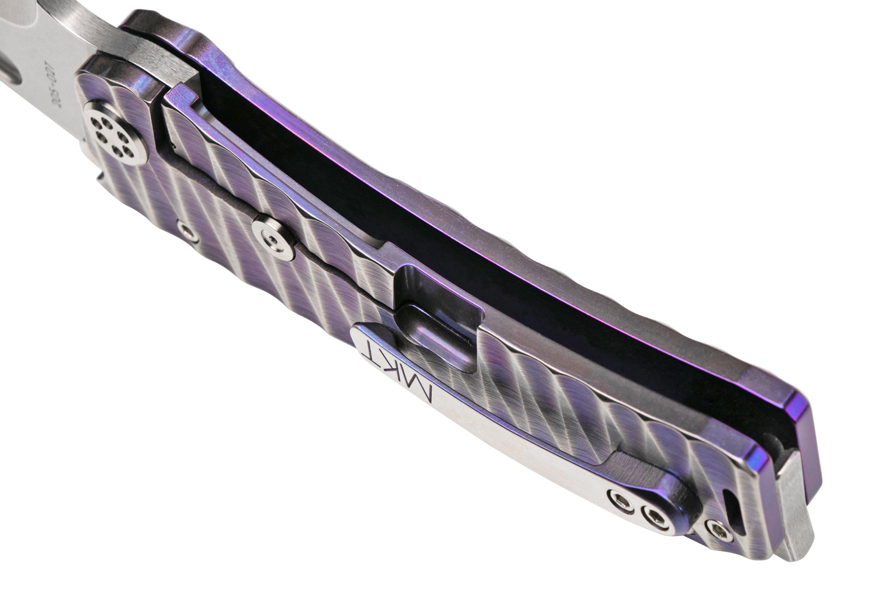 Medford Marauder-H S35VN, Tumbled Droppoint Klinge, Violet Lightning ...