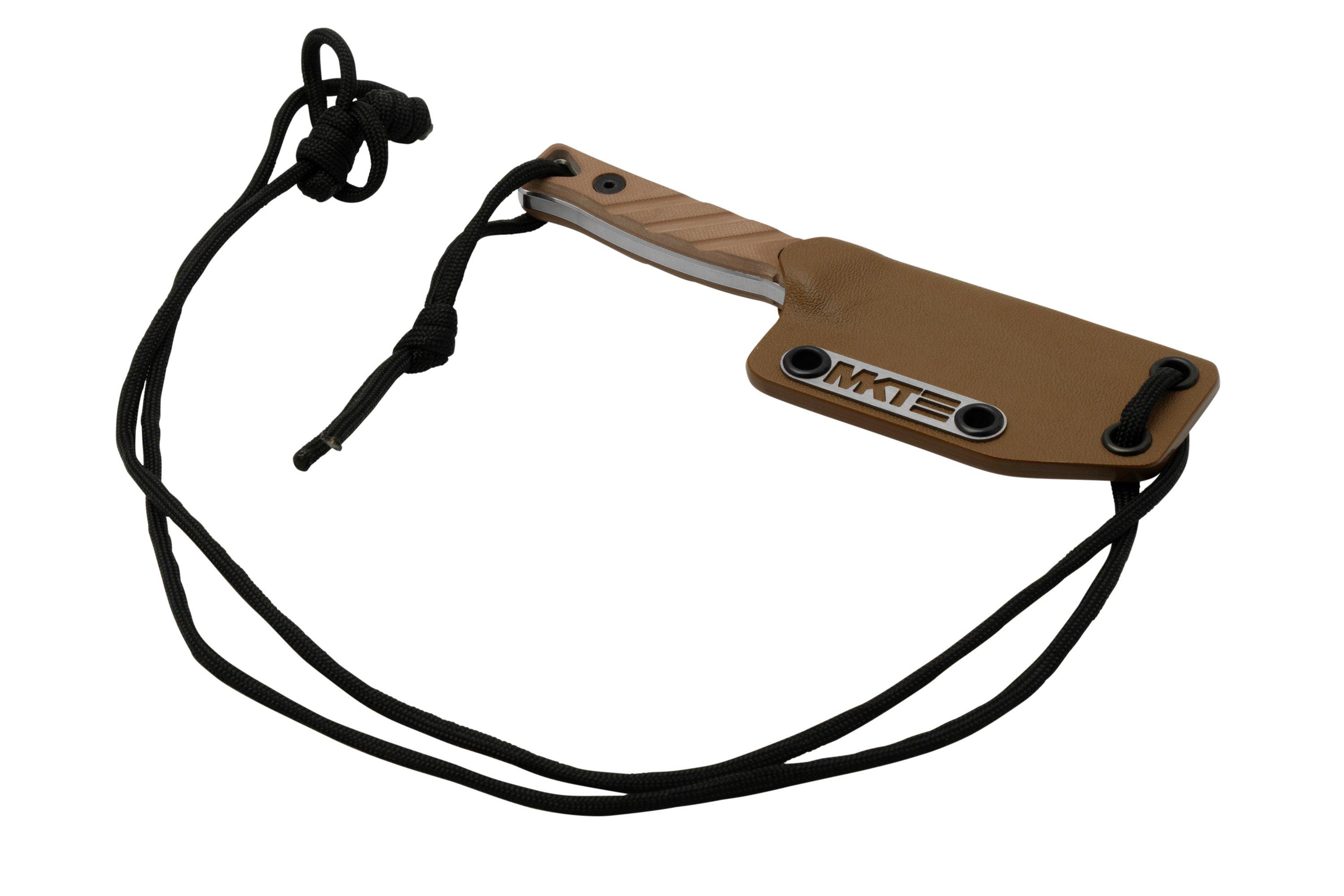 Medford Necromancer S35VN Tumbled Blade, Coyote G10 Handle, neck knife ...