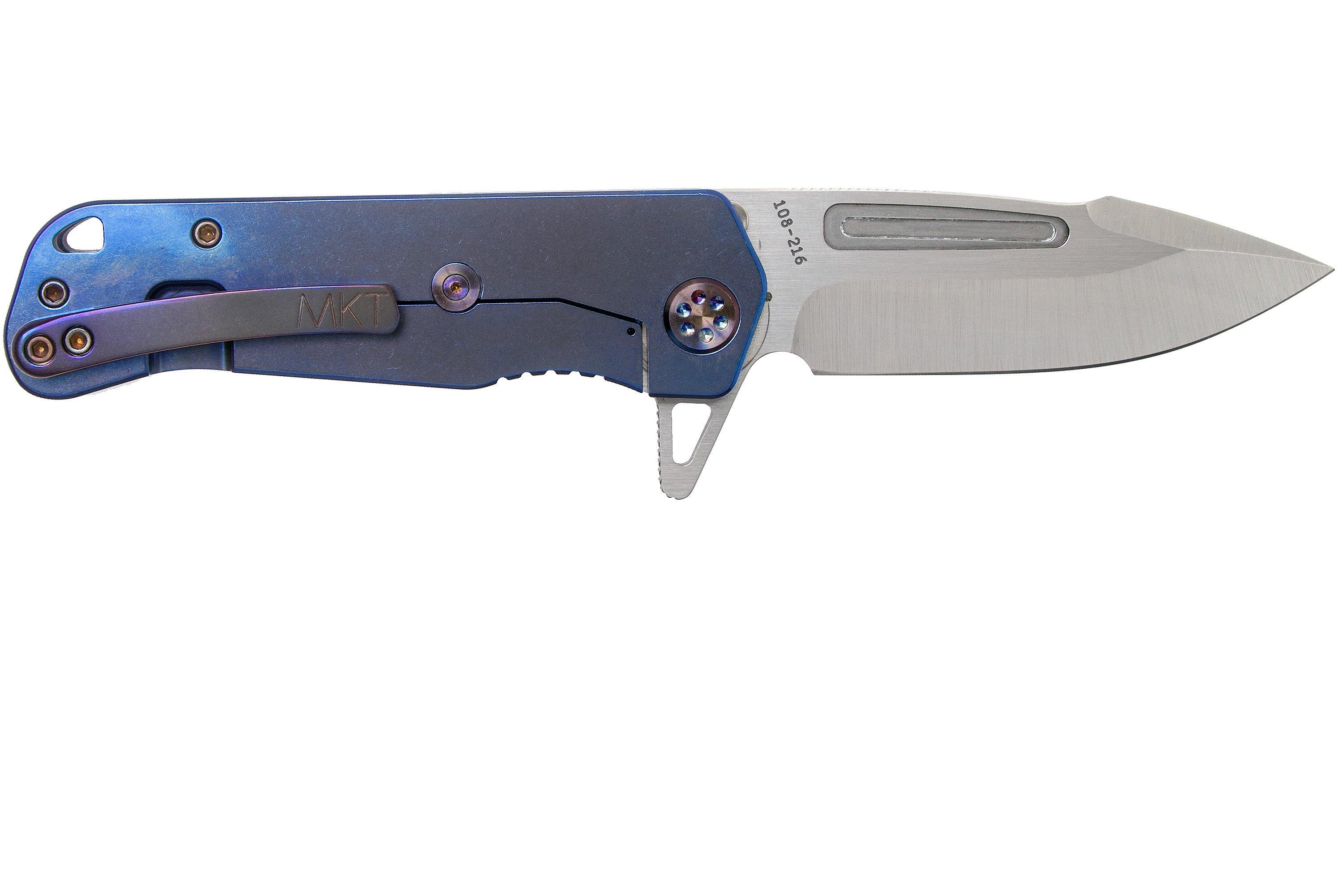 Medford Proxima S35VN, Tumbled Blade, Blue Handle, Flamed Hardware ...