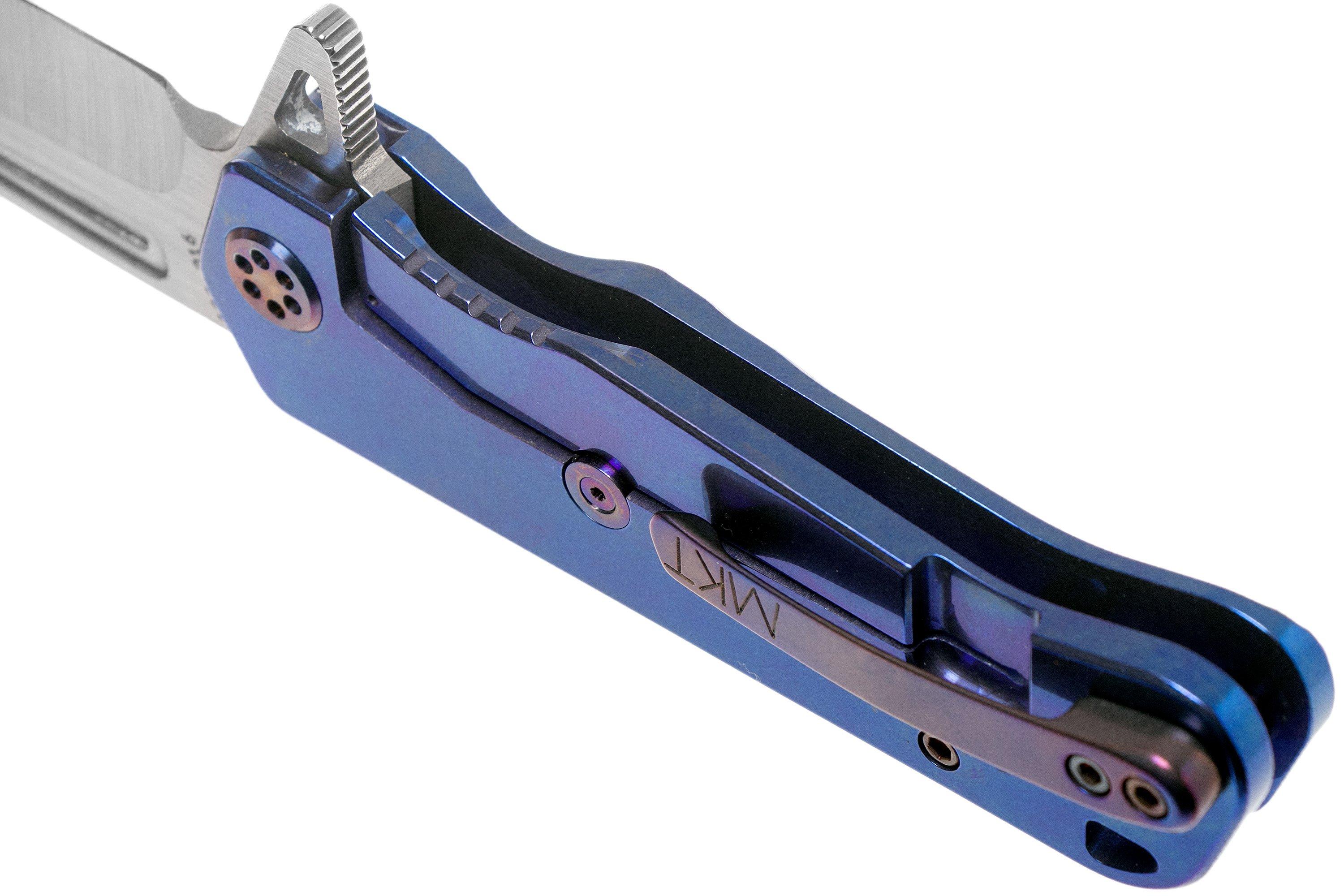 Medford Proxima S35VN, Tumbled Blade, Blue Handle, Flamed Hardware ...