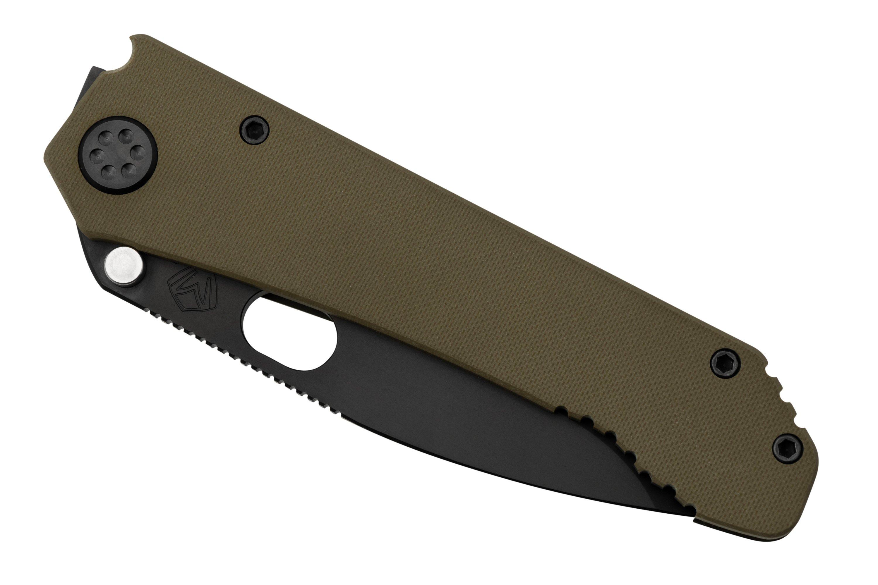 Medford 187 DP, D2 PVD Blade, OD Green G10 Handle, PVD Spring Hardware ...
