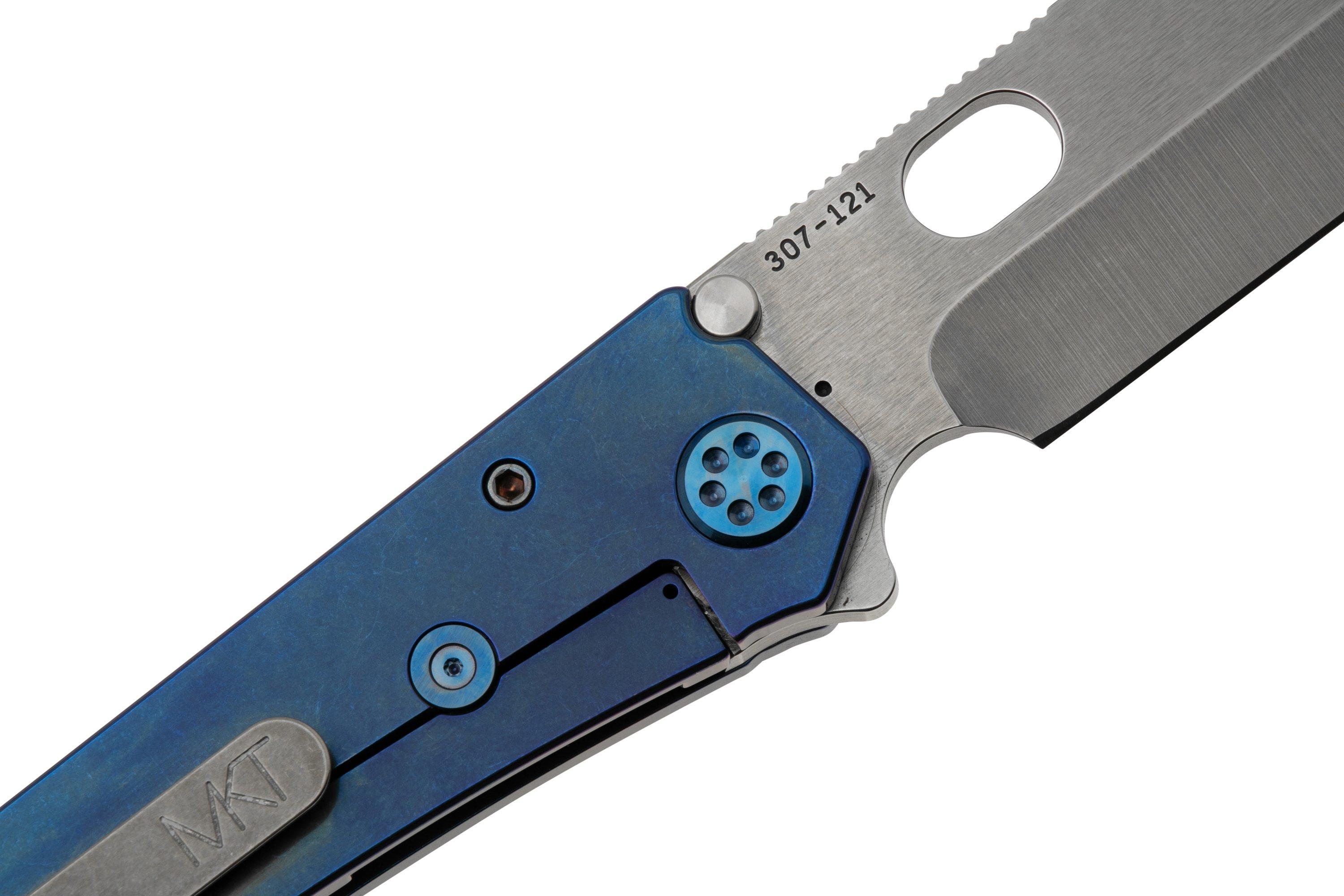 Medford 187 DP, D2 Tumbled Blade, Blue Handle, Blue Hardware, pocket ...