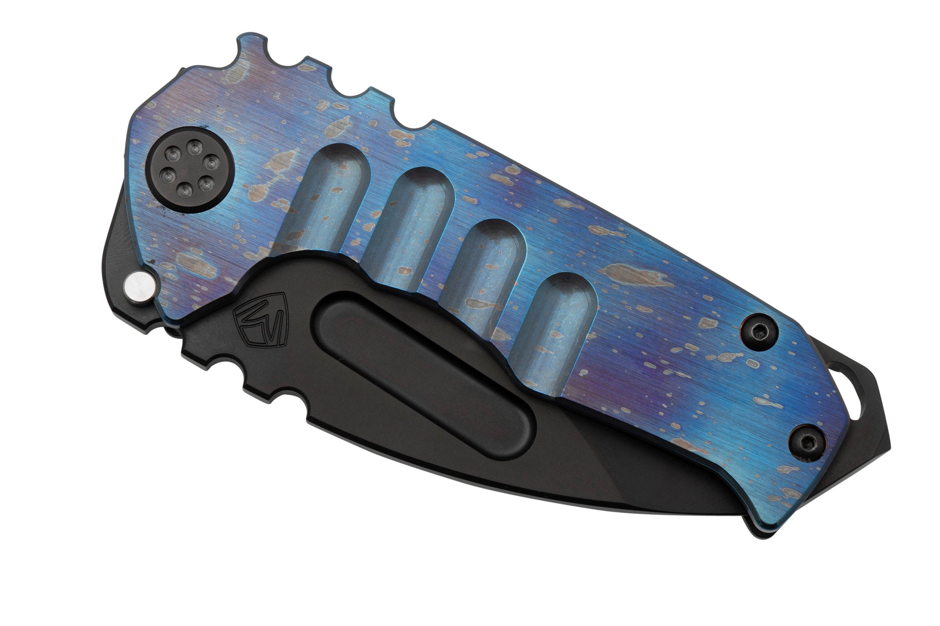 Medford Genesis T, S45VN PVD Drop Point Blade, Faced Flamed Galaxy ...