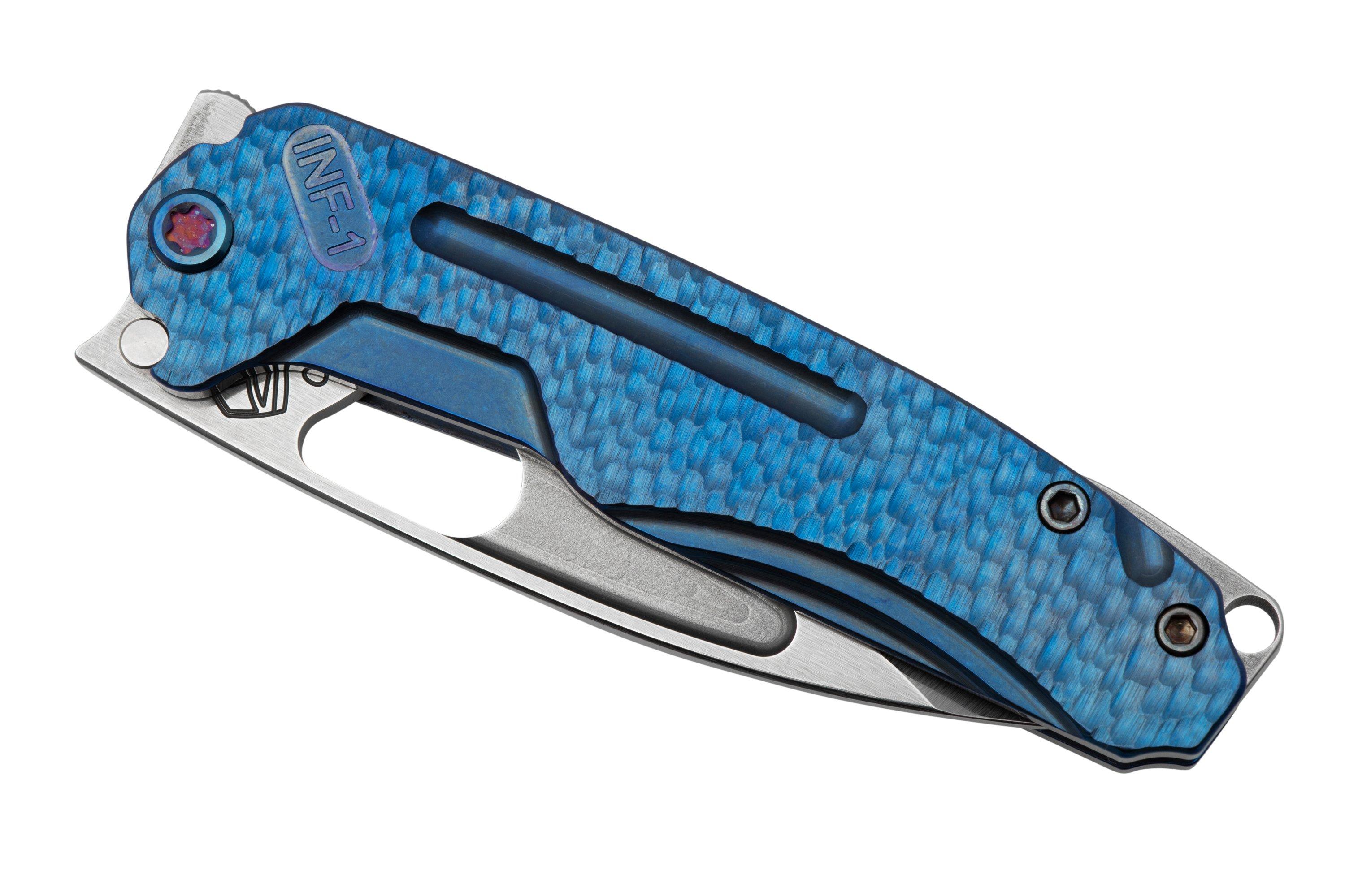Medford Infraction, S45VN Tumbled Blade, Blue Cobblestone Handle pocket ...