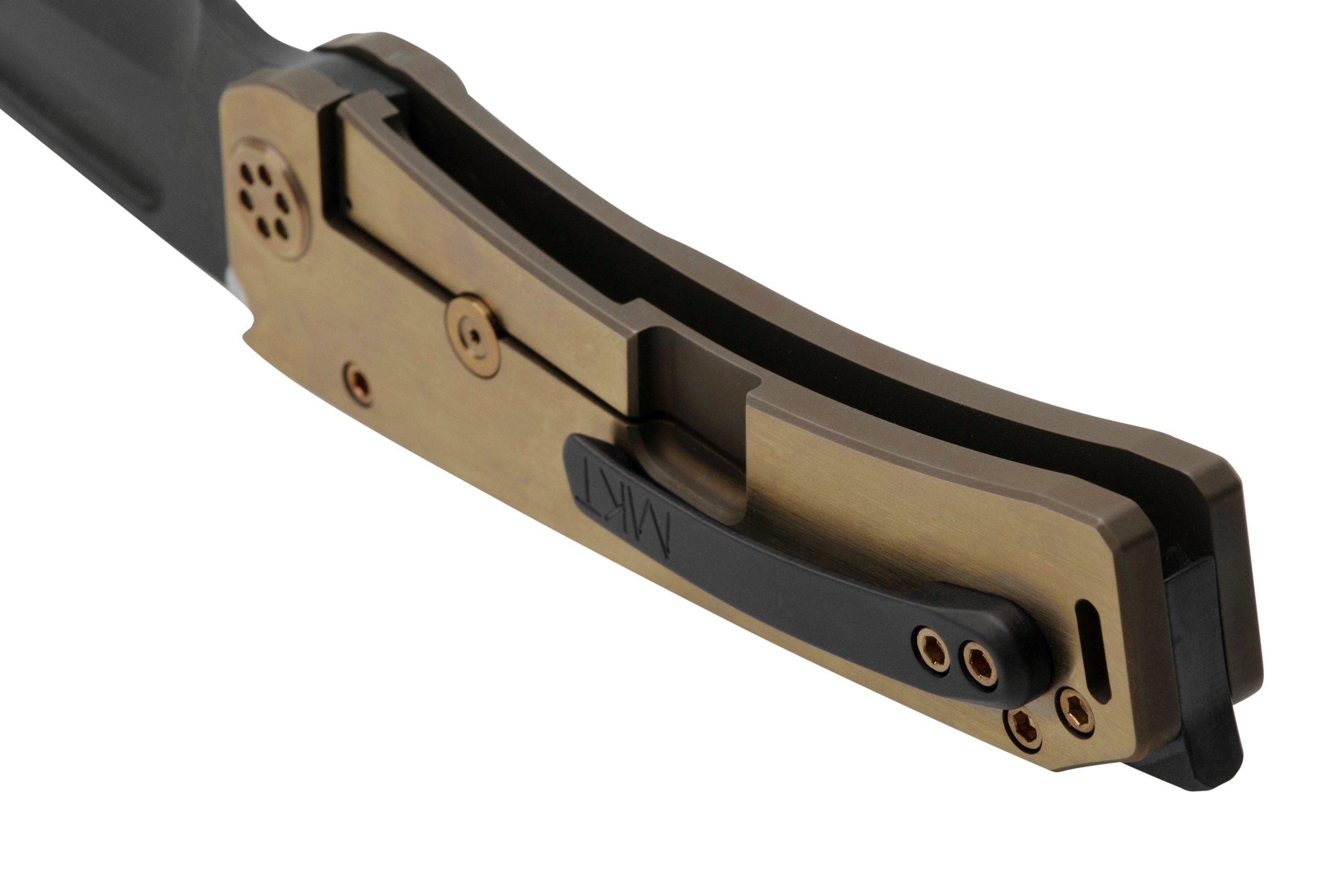 Medford Marauder H S35VN Black PVD Tanto Blade, Titanium Bronze Faced ...