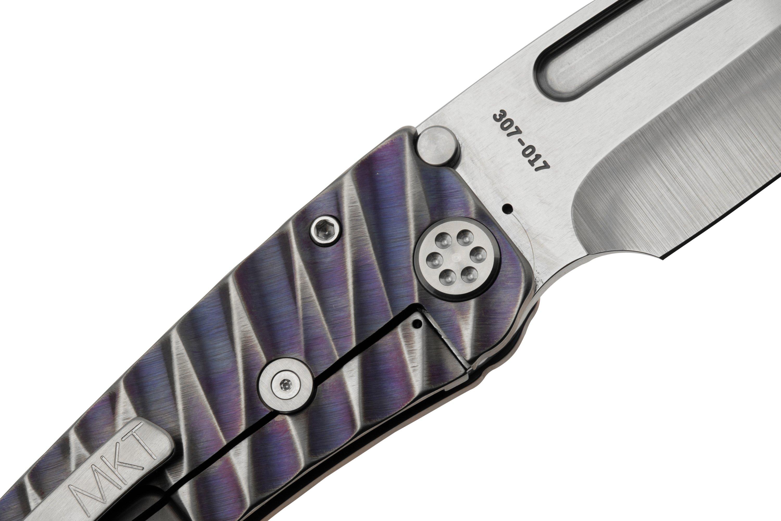 Medford Marauder H S45VN Tumbled Droppoint Blade, Violet Fade Lightning ...