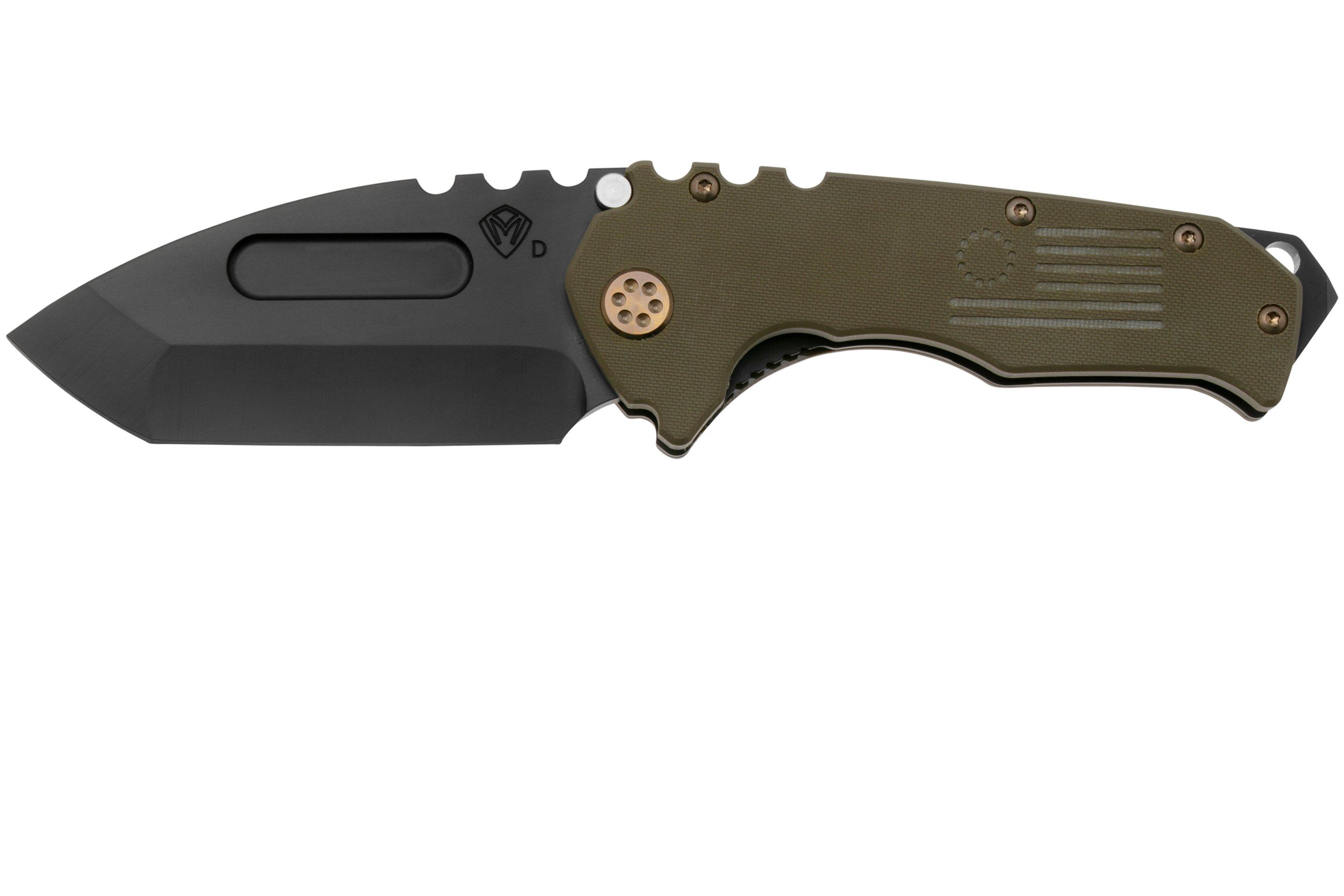 Medford Preatorian Scout M/P, D2 Black PVD Tanto, OD Green G10, Bronze ...