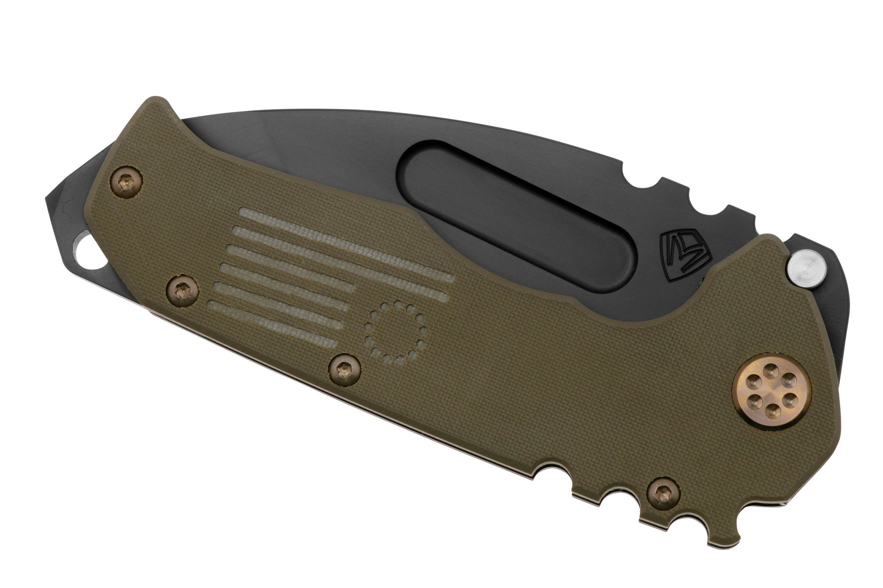 Medford Preatorian Scout M/P, D2 Black PVD Tanto, OD Green G10, Bronze ...