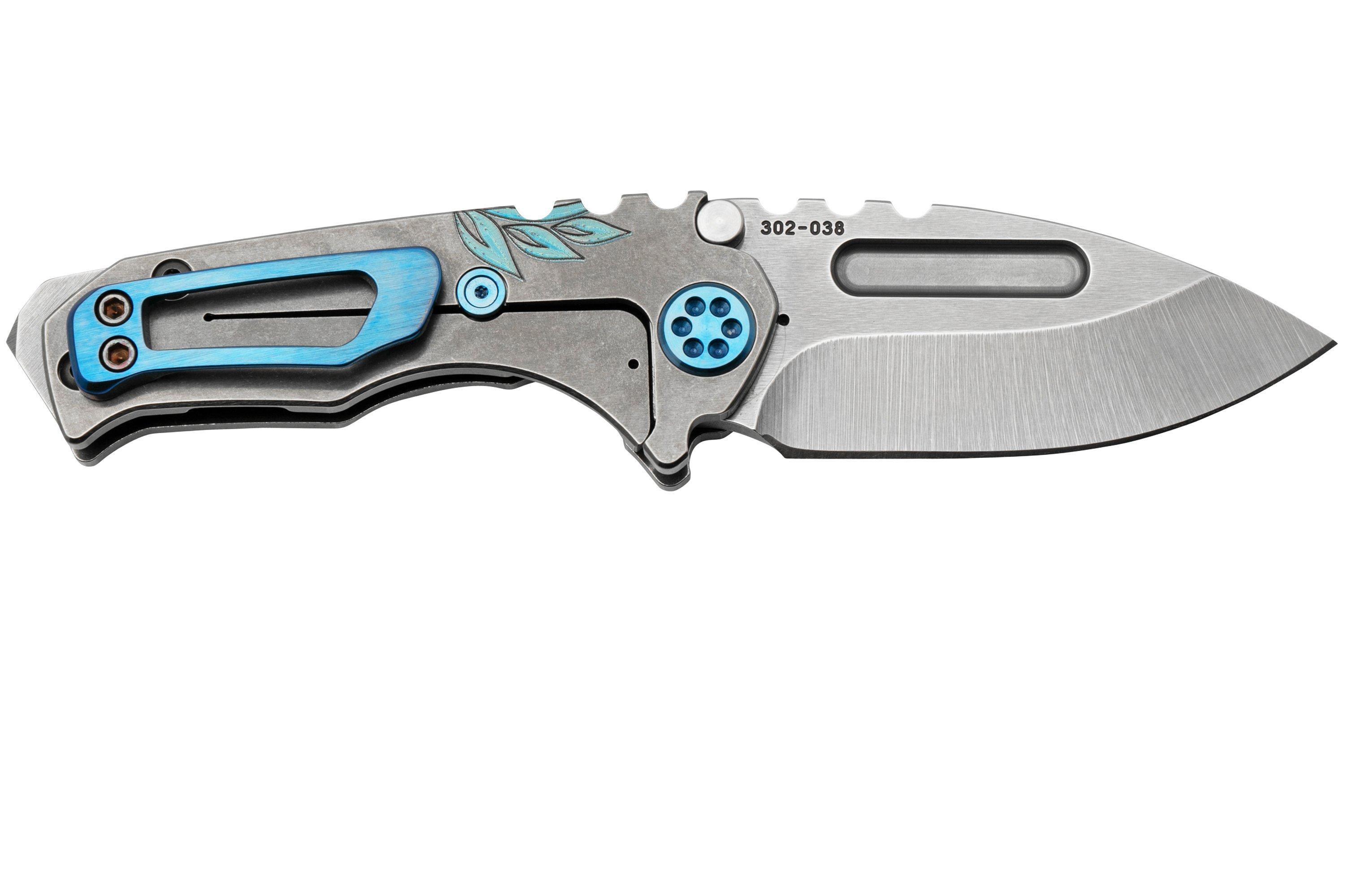 Medford Micro Praetorian T, S45VN Tumbled Drop Point Blade, Tumbled ...