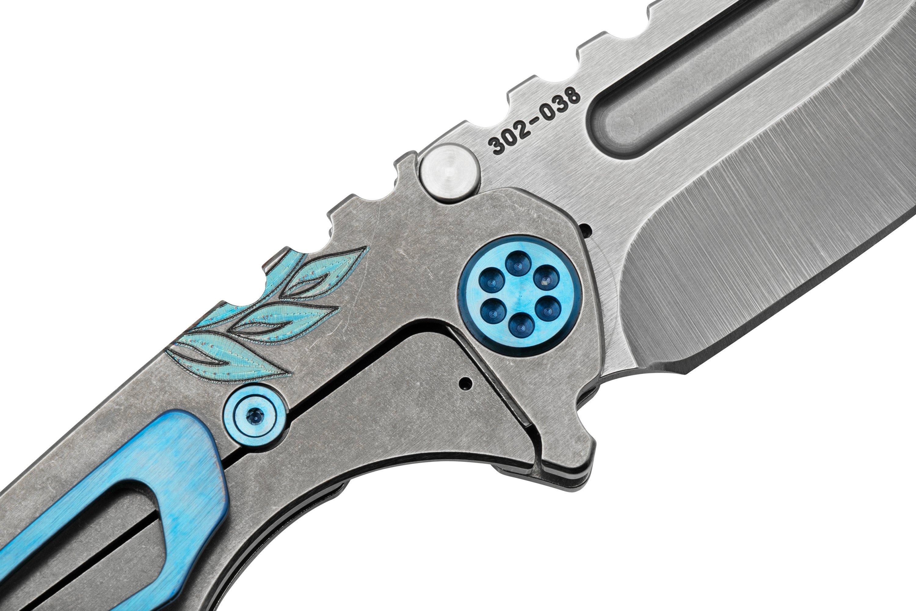 Medford Micro Praetorian T, S45VN Tumbled Drop Point Blade, Tumbled ...