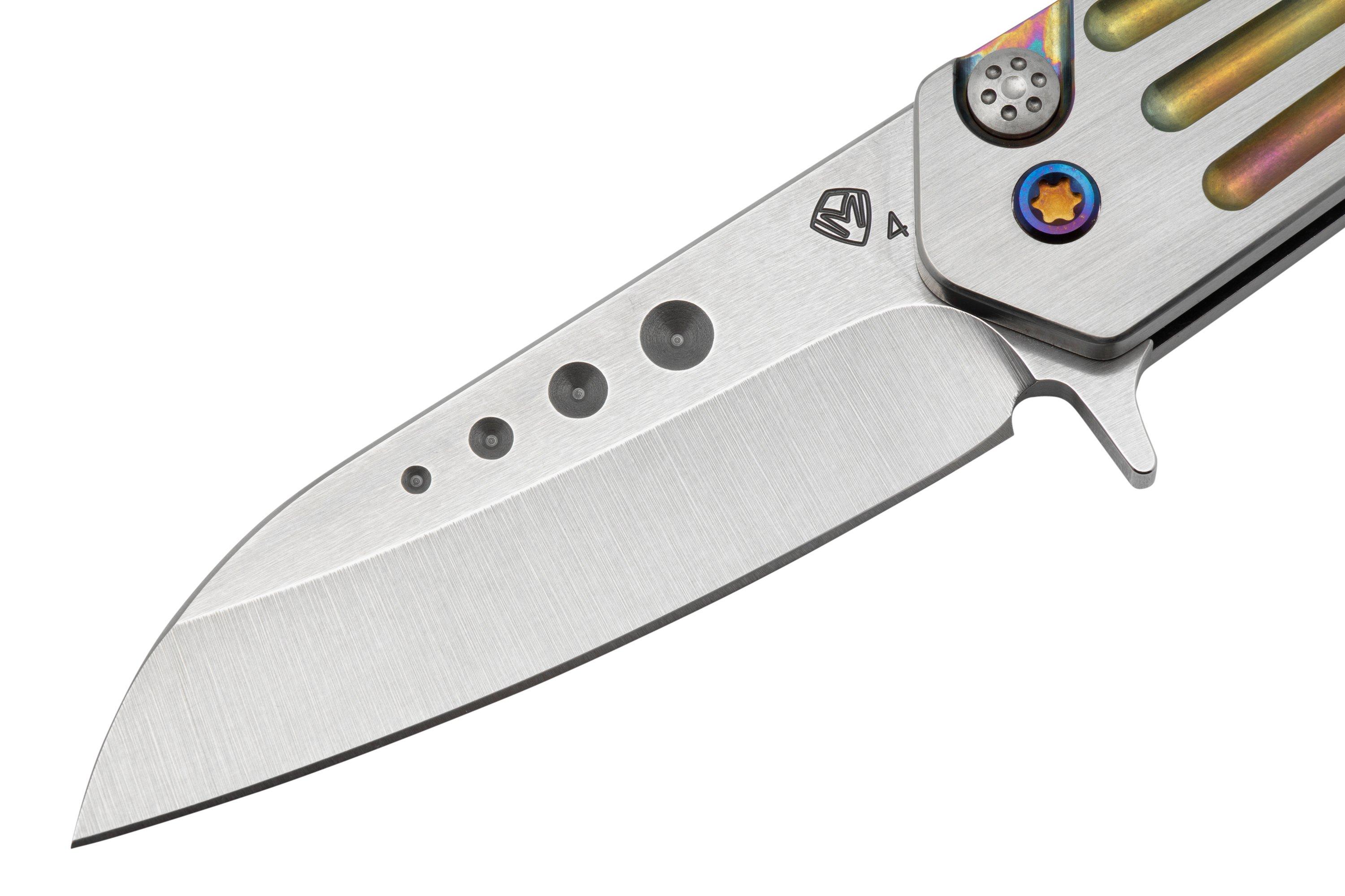 Medford Nosferatu Flipper, S45VN Tumbled Blade, Tumbled Handle, Pen ...