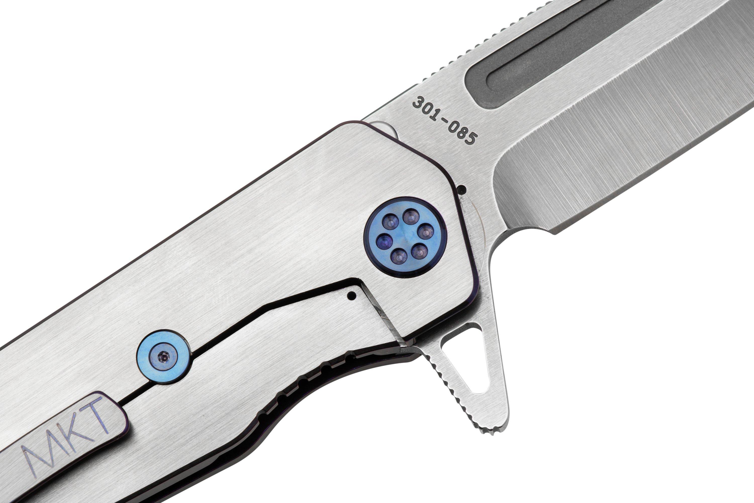 Medford Proxima S45VN, Tumbled Blade, Violet Handle Silver Flats ...