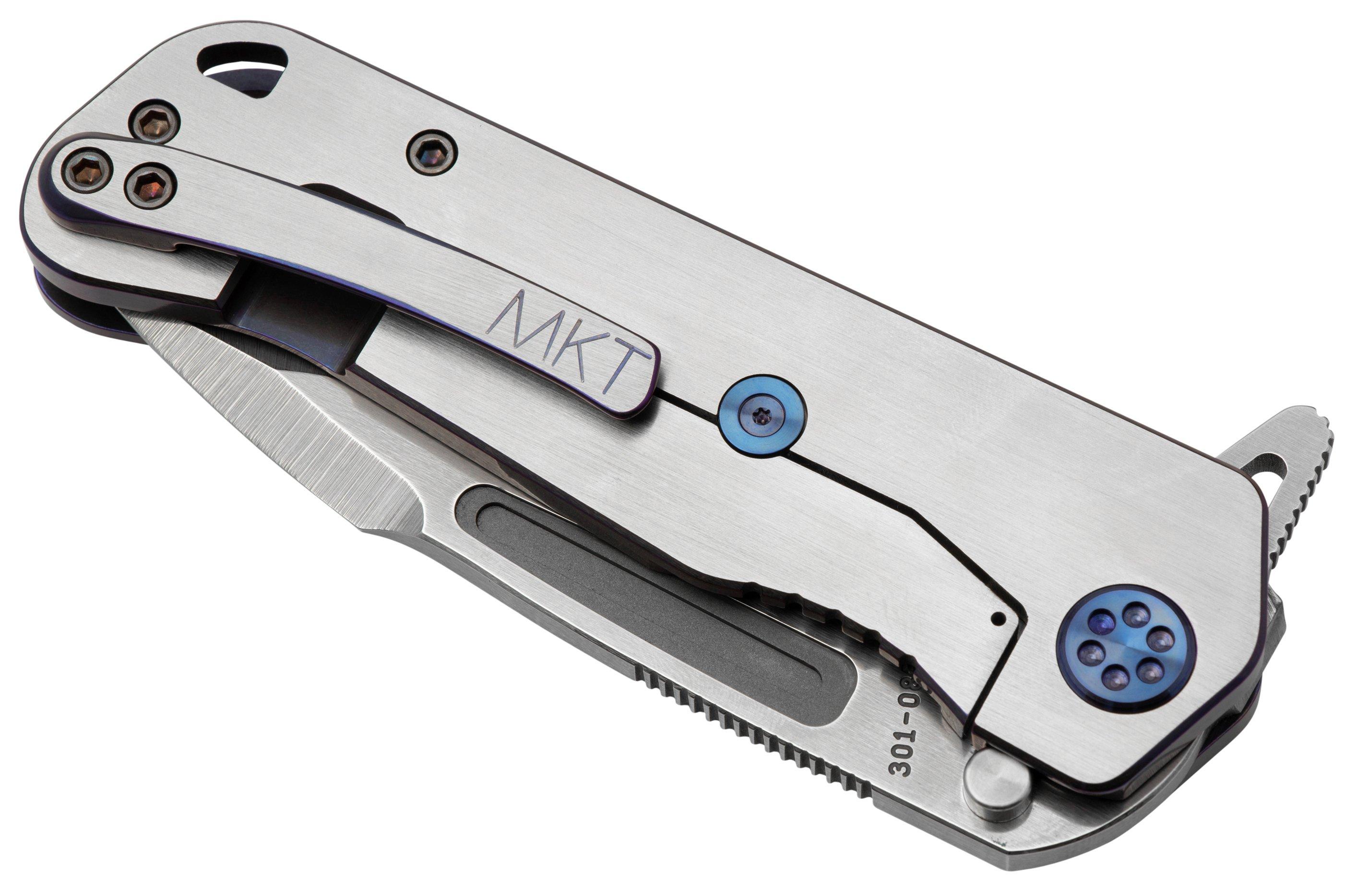 Medford Proxima S45VN, Tumbled Blade, Violet Handle Silver Flats ...