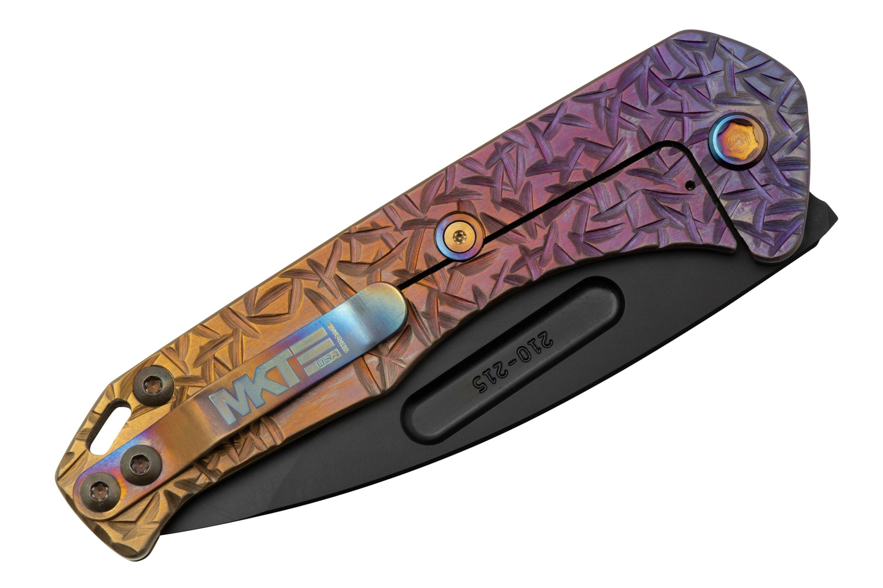 Medford Prae Slim, S45VN PVD Drop Point Blade, Violet Bronze Jasmine ...