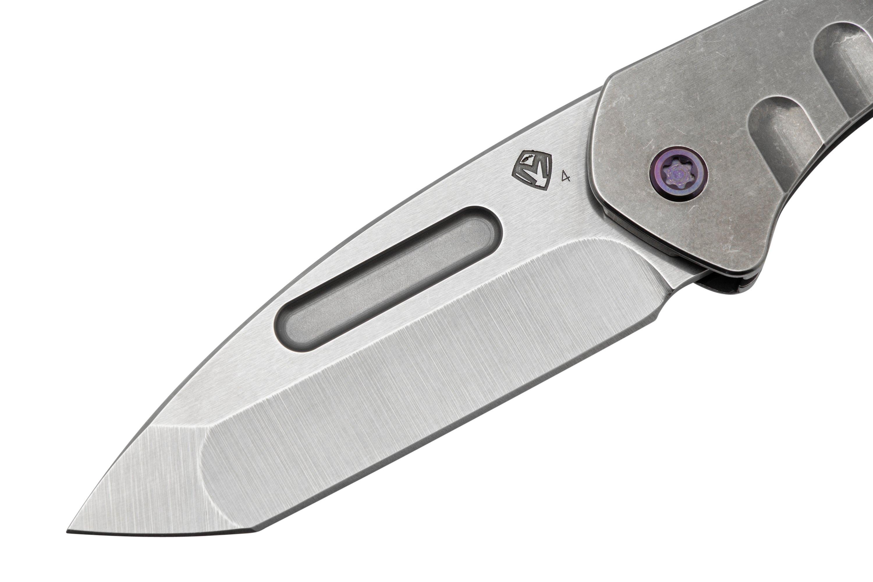 Medford Prae Slim, S45VN Tumbled Tanto Blade, Tumbled Handle pocket ...