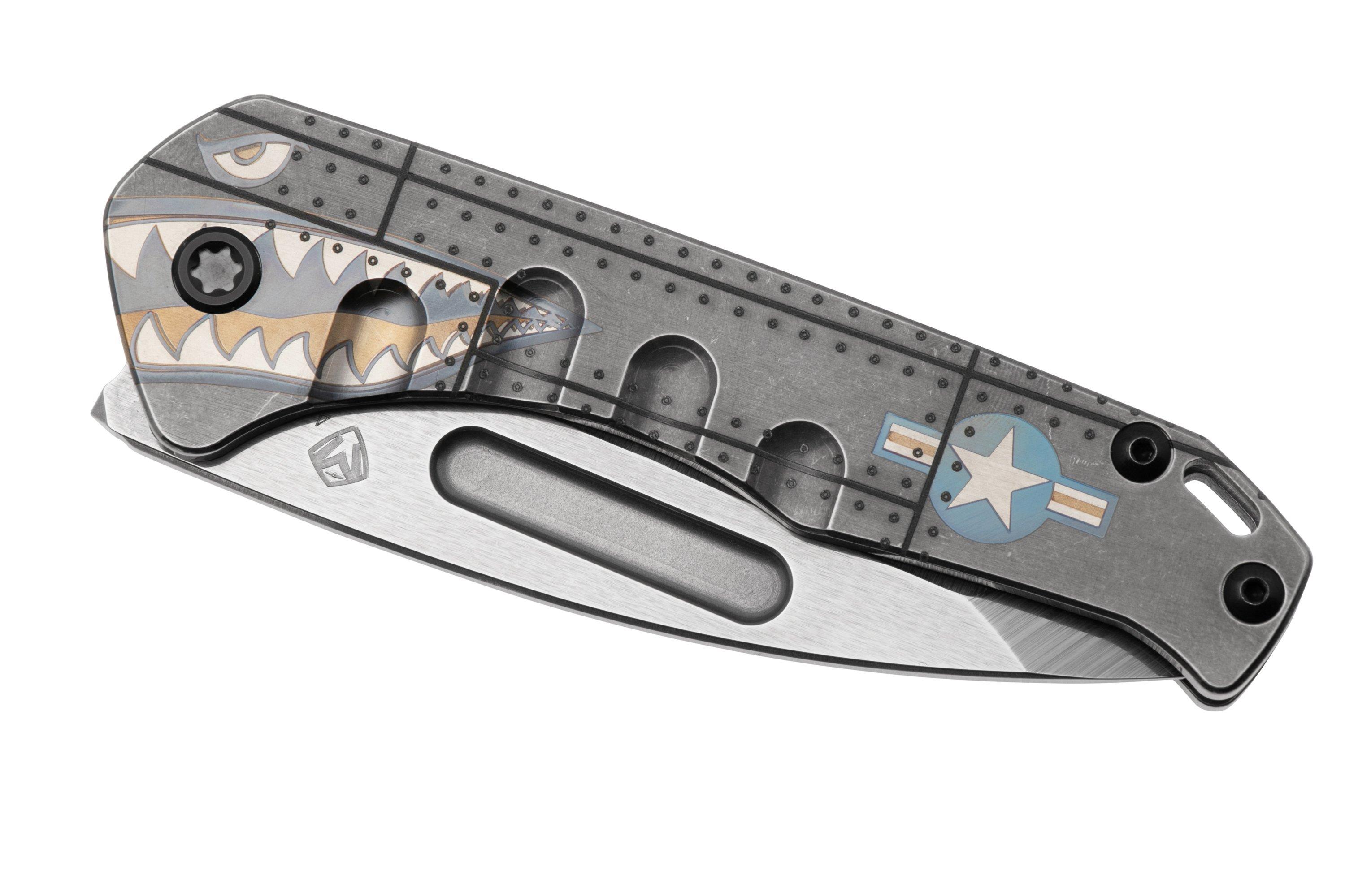 Medford Praetorain Slim S45VN Tumbled Tanto Blade, Tumbled Warthog Star ...