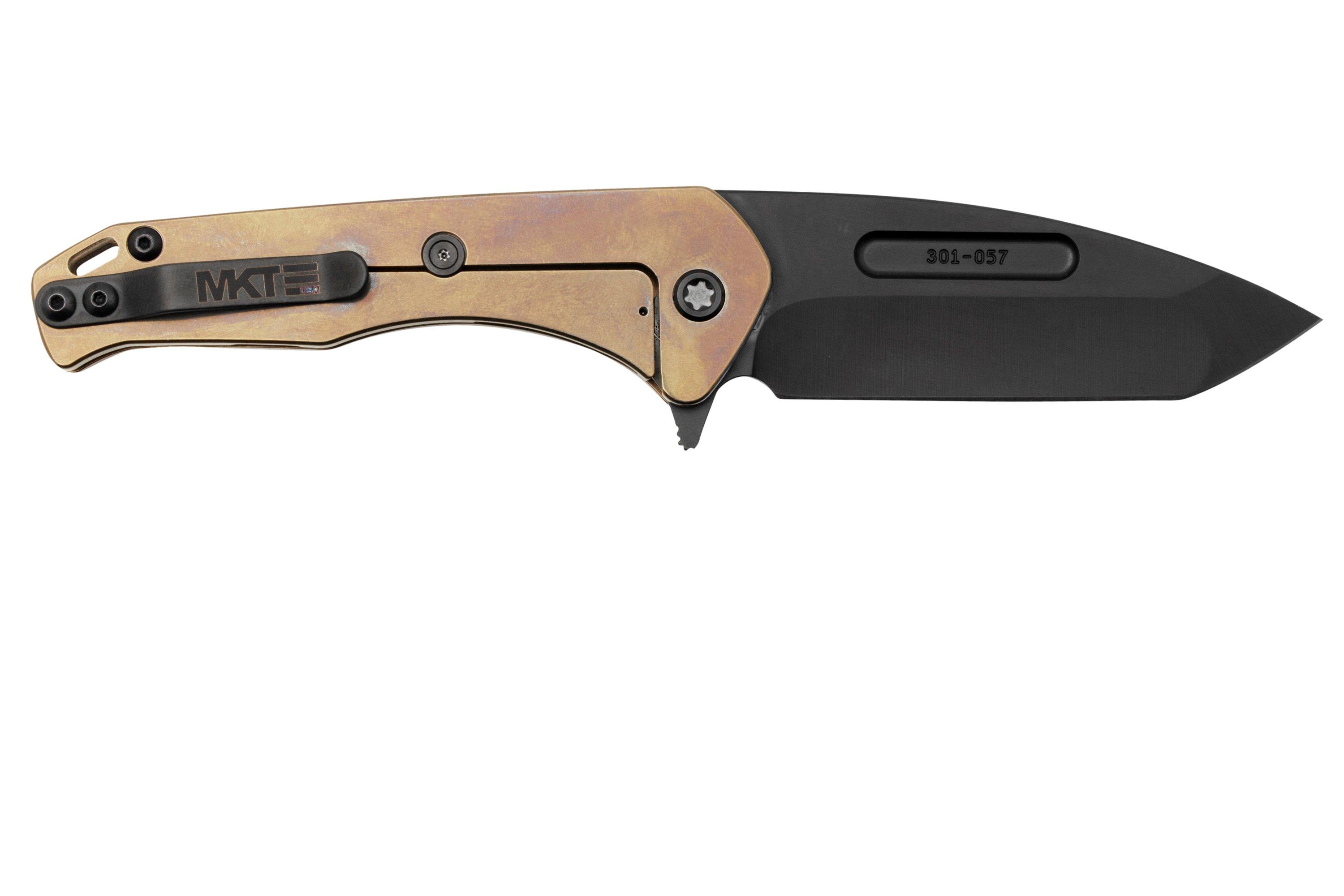 Medford Praetorian Slim Flipper S35VN PVD Tanto Blade, Bronze Steampunk ...