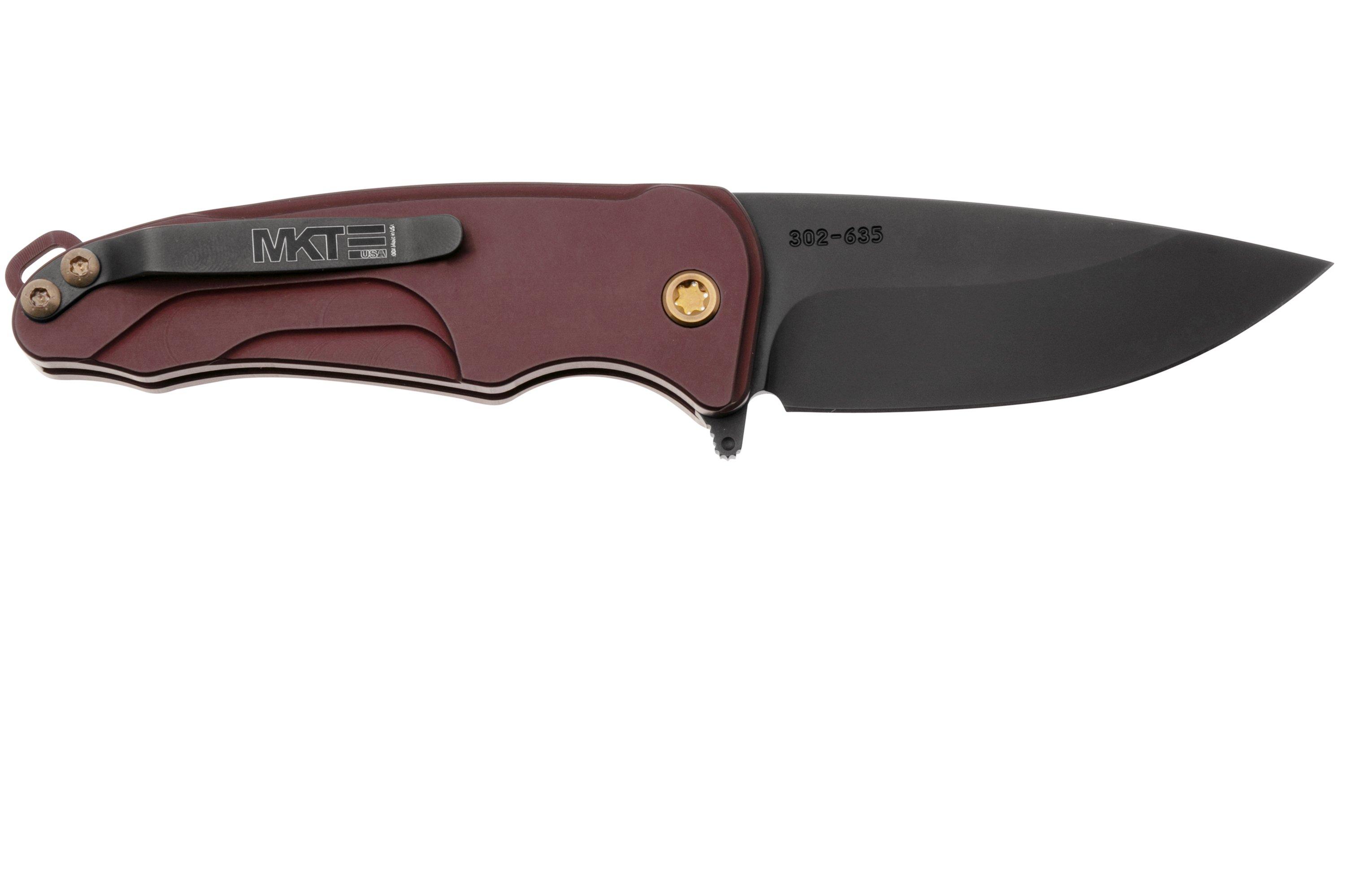 Medford Smooth Criminal 23-SC-04, S45VN PVD Blade, Red Handle, Bronze ...