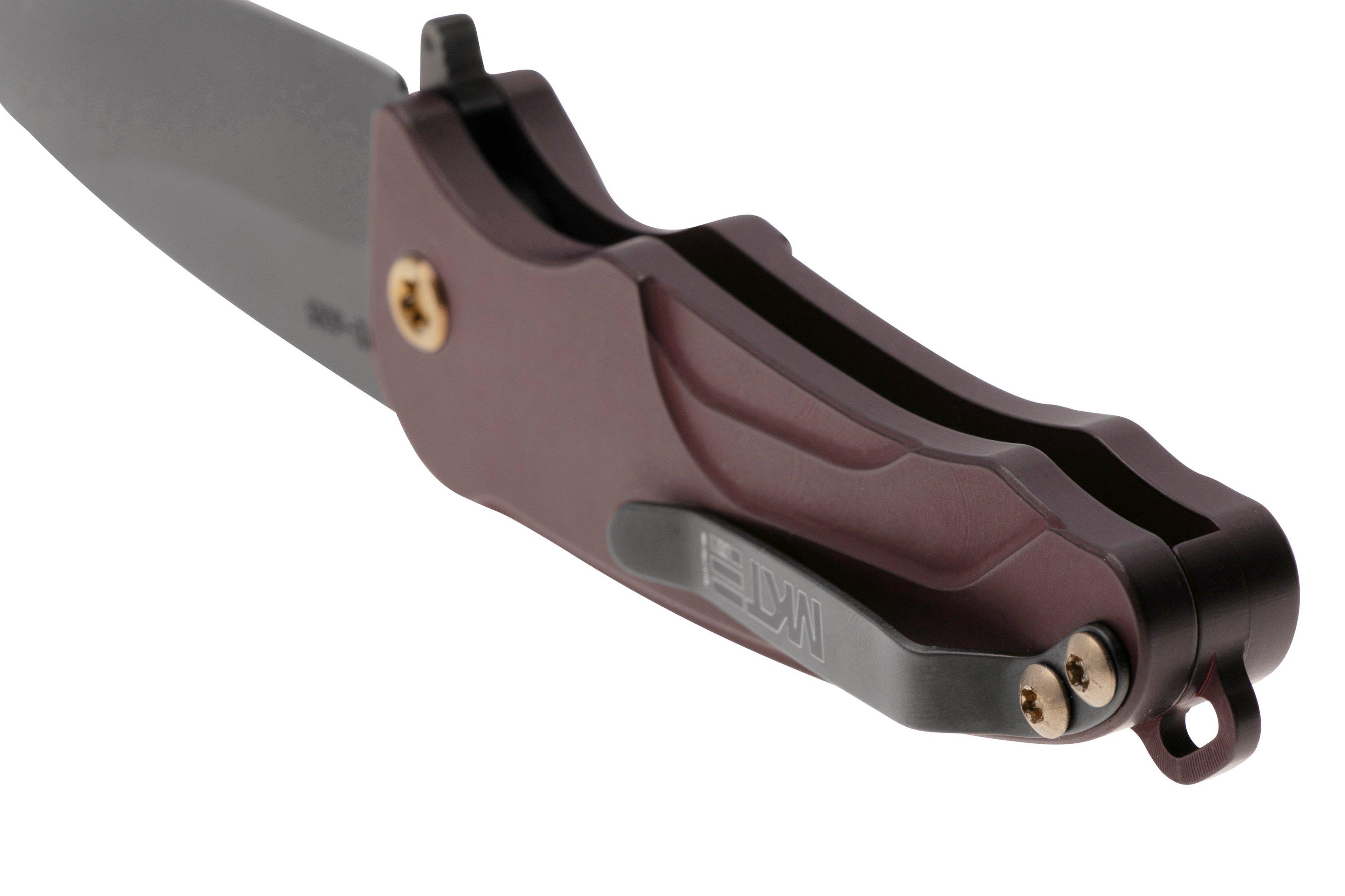 Medford Smooth Criminal 23-SC-04, S45VN PVD Blade, Red Handles, Bronze ...