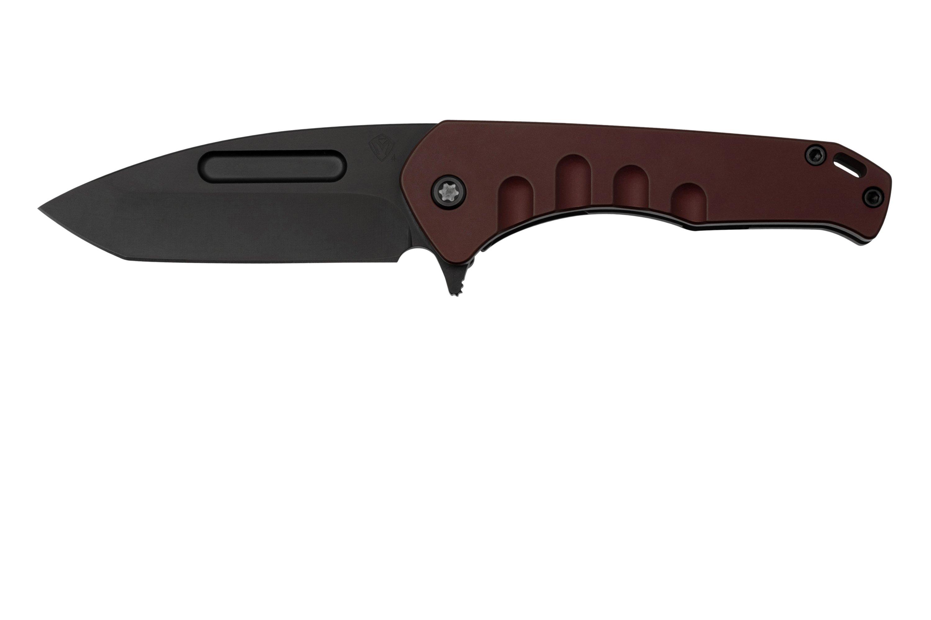Medford Swift FL Flipper, S45VN PVD Tanto Blade, Red Handle, PVD Spring ...
