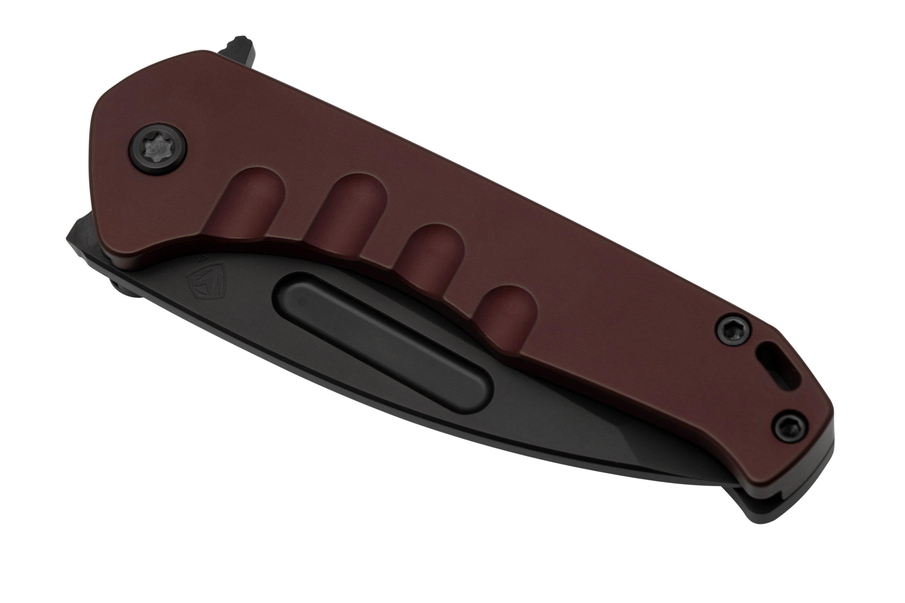 Medford Swift FL Flipper, S45VN PVD Tanto Blade, Red Handle, PVD Spring ...