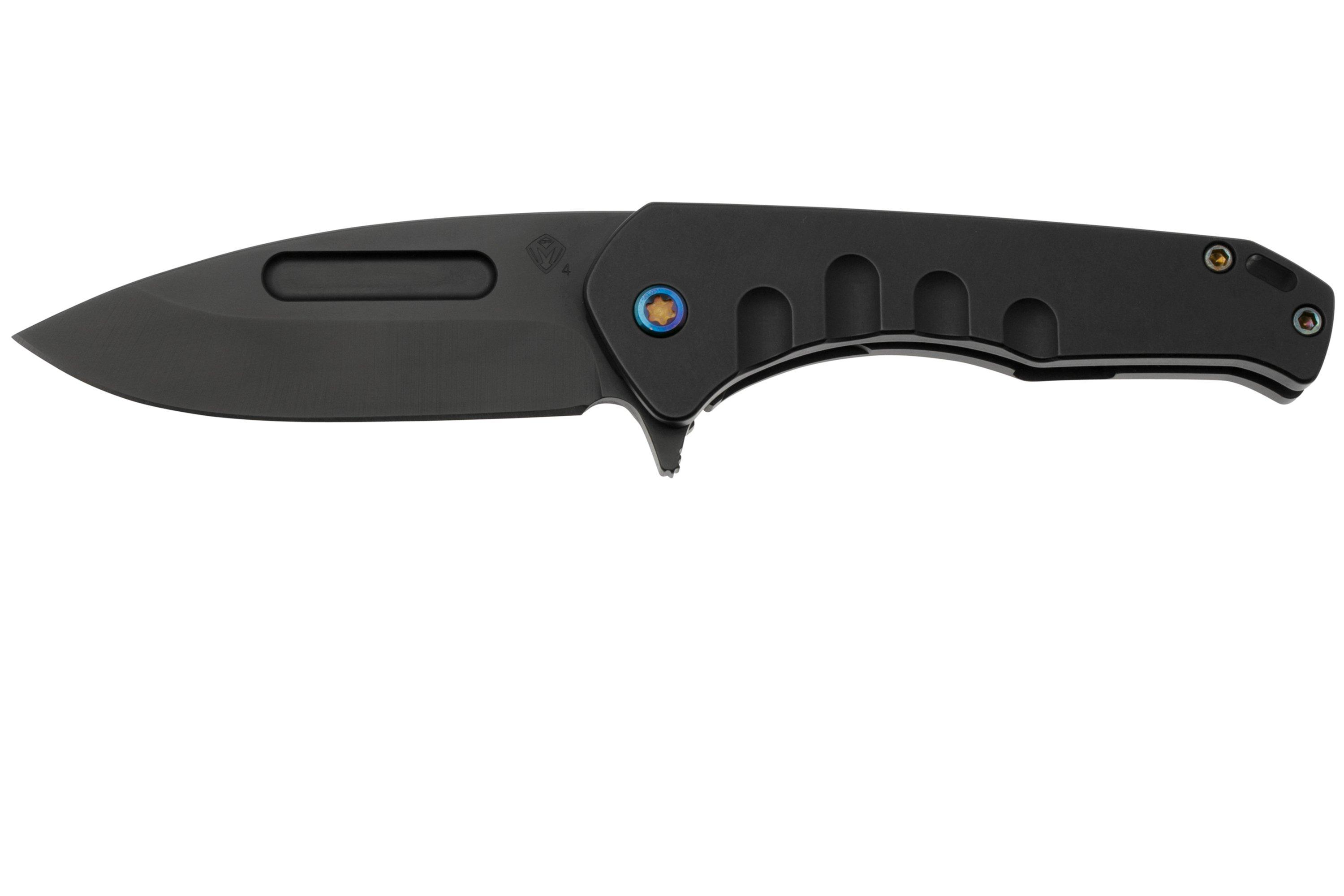 Medford Swift FL Flipper, S45VN PVD Droppoint, Black Handle, PVD Spring ...